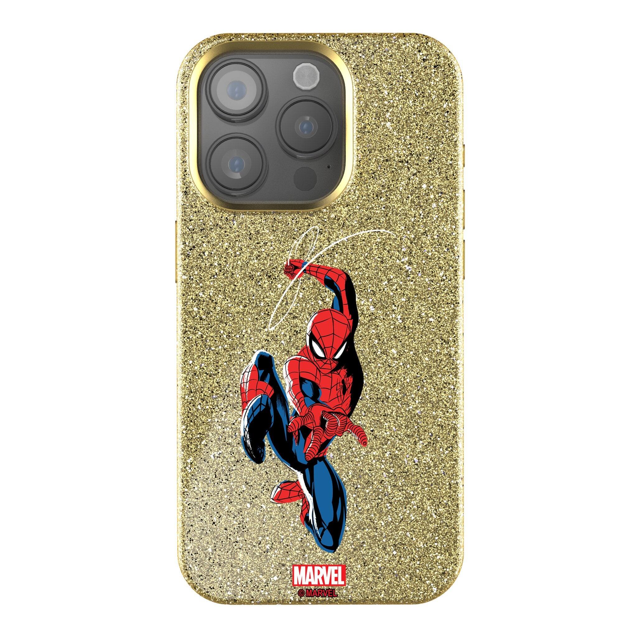Keyscaper Marvel Badge Gold Bling Phone Case Apple iPhone 15 Pro Max ...