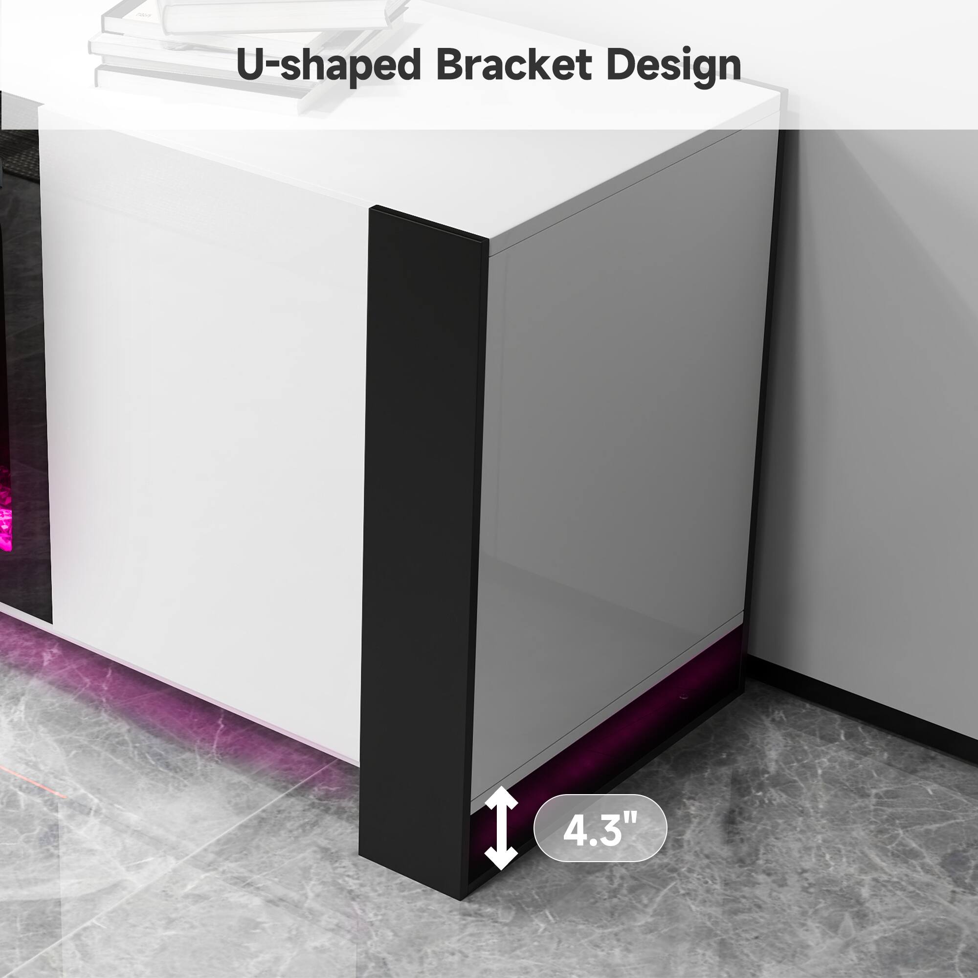 Essen Blissed 70 in. TV stand for TVs up to 80 in. with electric ...