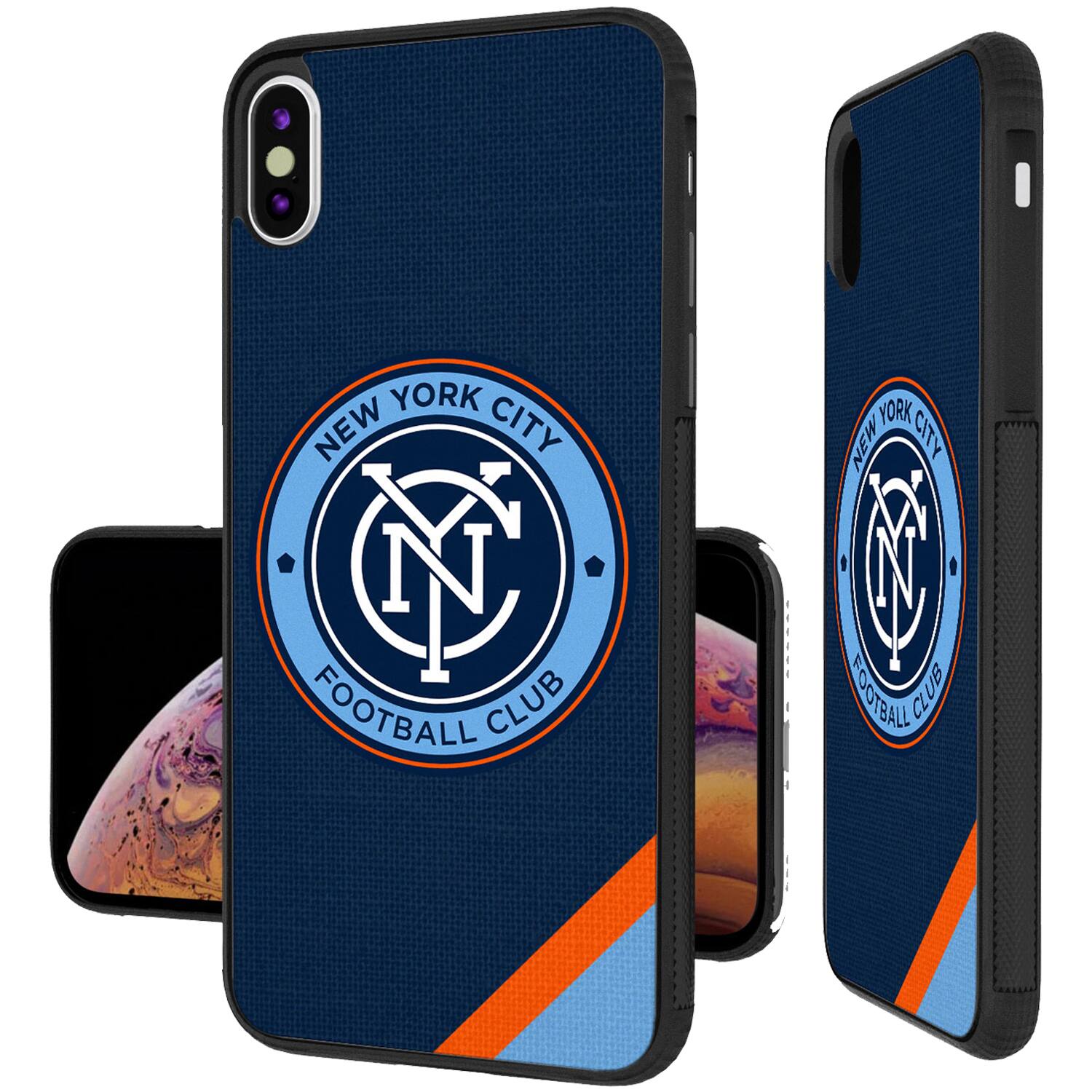 Keyscaper MLS New York City FC Diagonal Stripe Bump iPhone XS Max Case ...