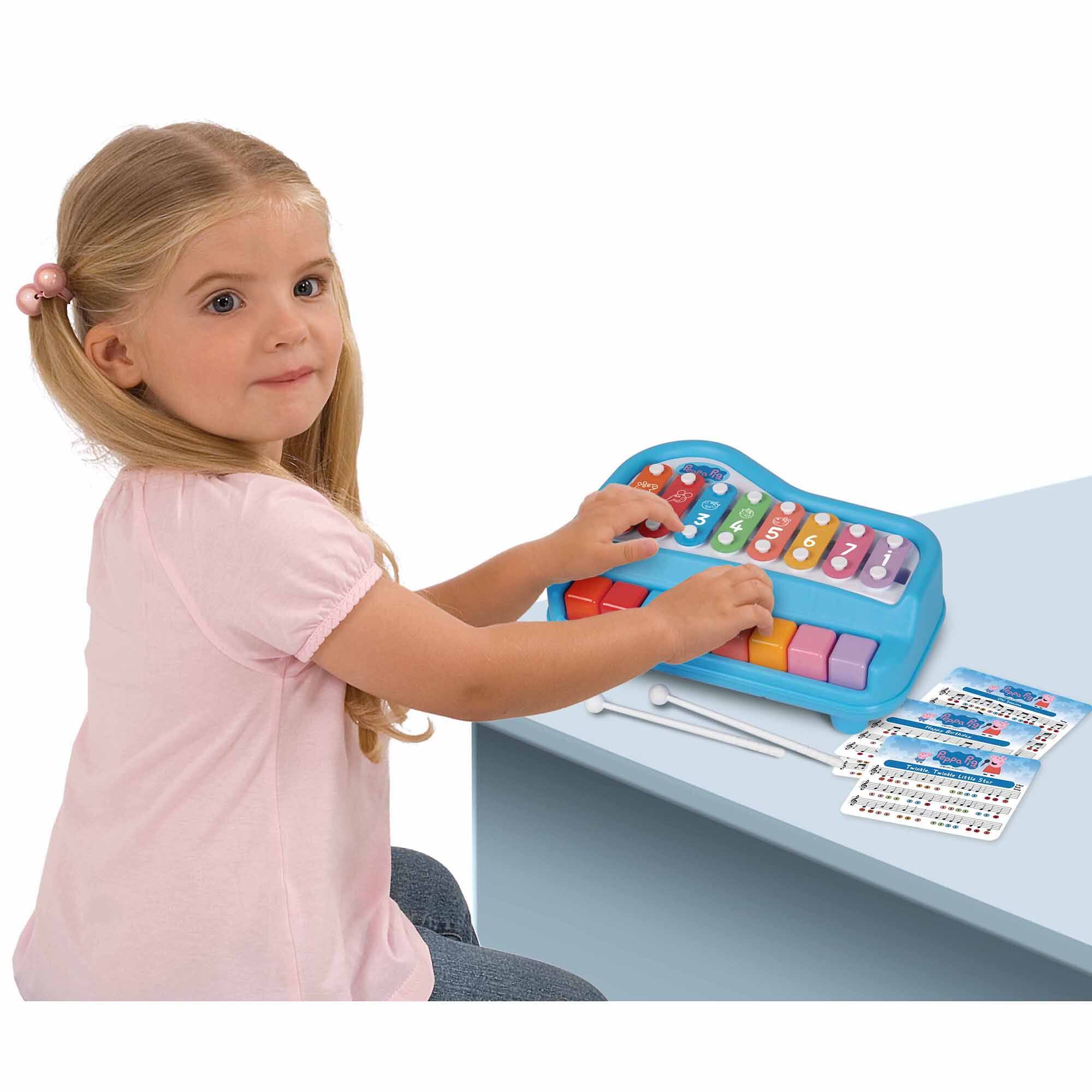 Kidz Toyz Peppa Pig: Play Along Piano & Xylophone, 8 Notes, 4 Song ...