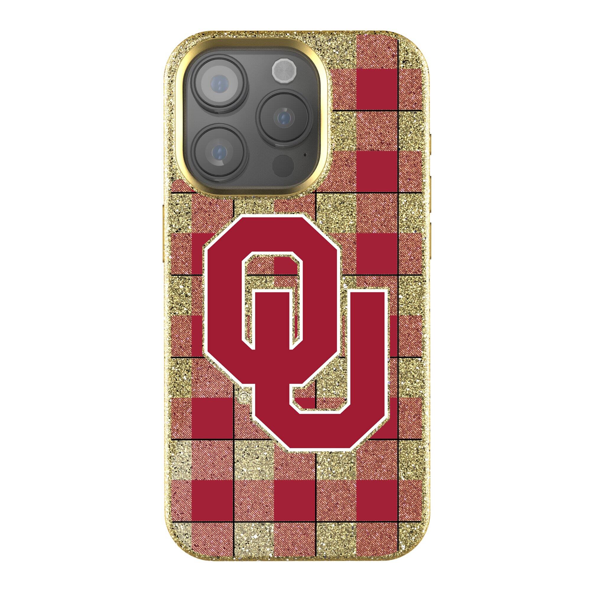 Keyscaper NCAA Oklahoma Sooners Plaid Bling iPhone Case 16 Gold ...