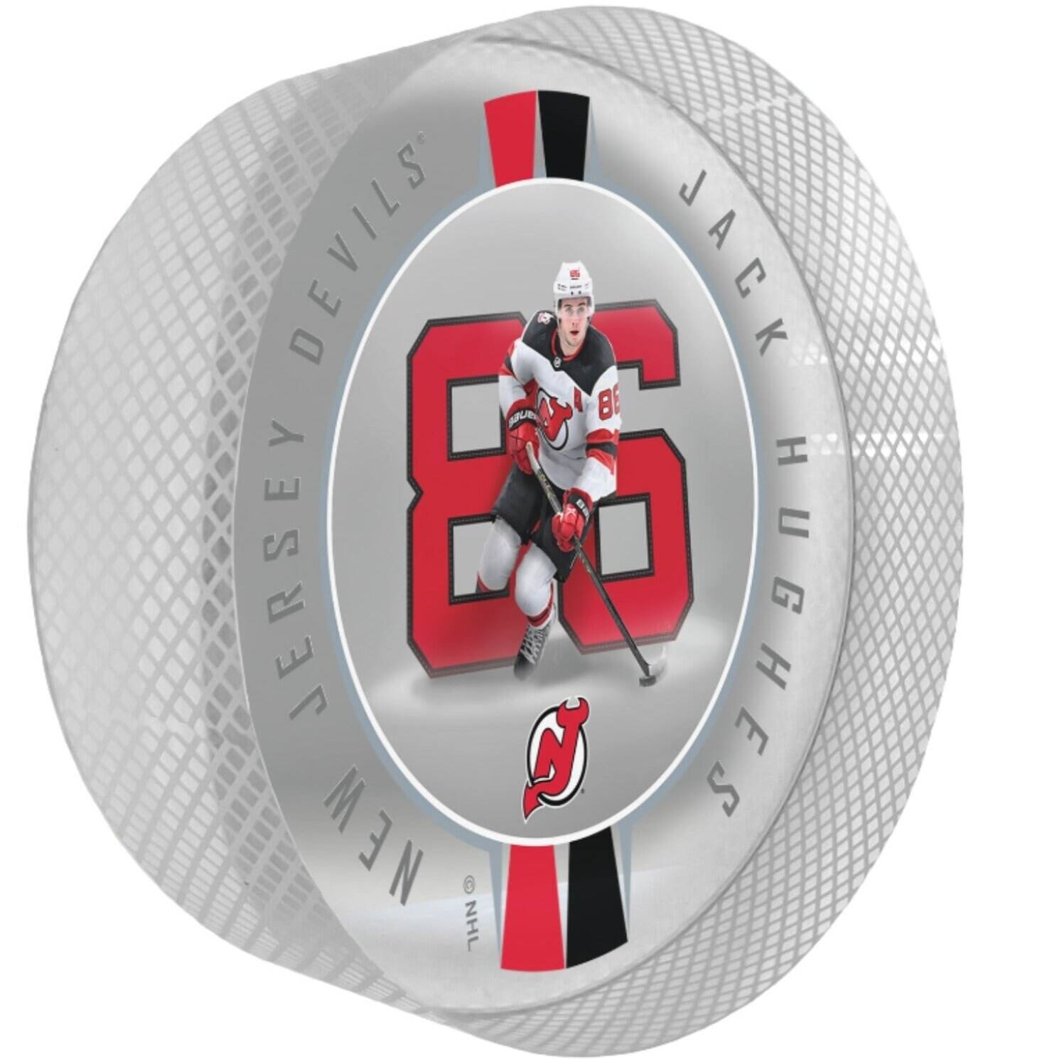 Mustang Drinkware Jack Hughes New Jersey Devils Crystal Ribbon Puck ...
