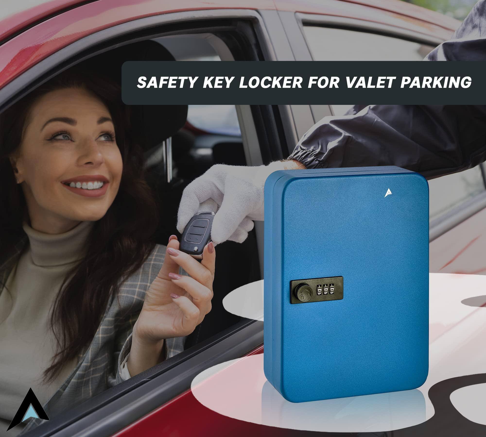 Reds Spade AdirOffice Key Lock Box 48 Hook Wall Mounted Key Cabinet ...