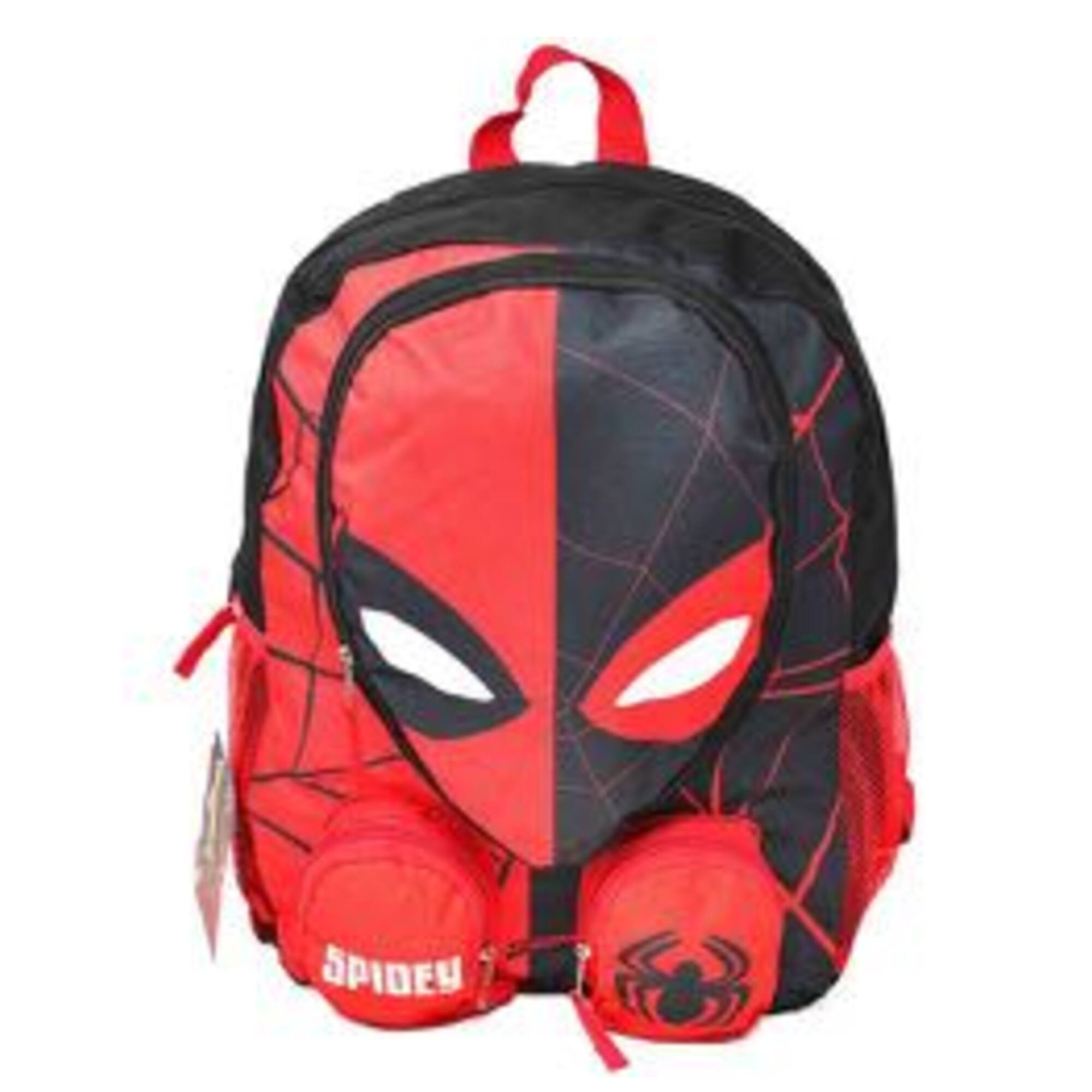 Marvel Spiderman Head Kids Backpack 16" for School Bookbag for Boys ...