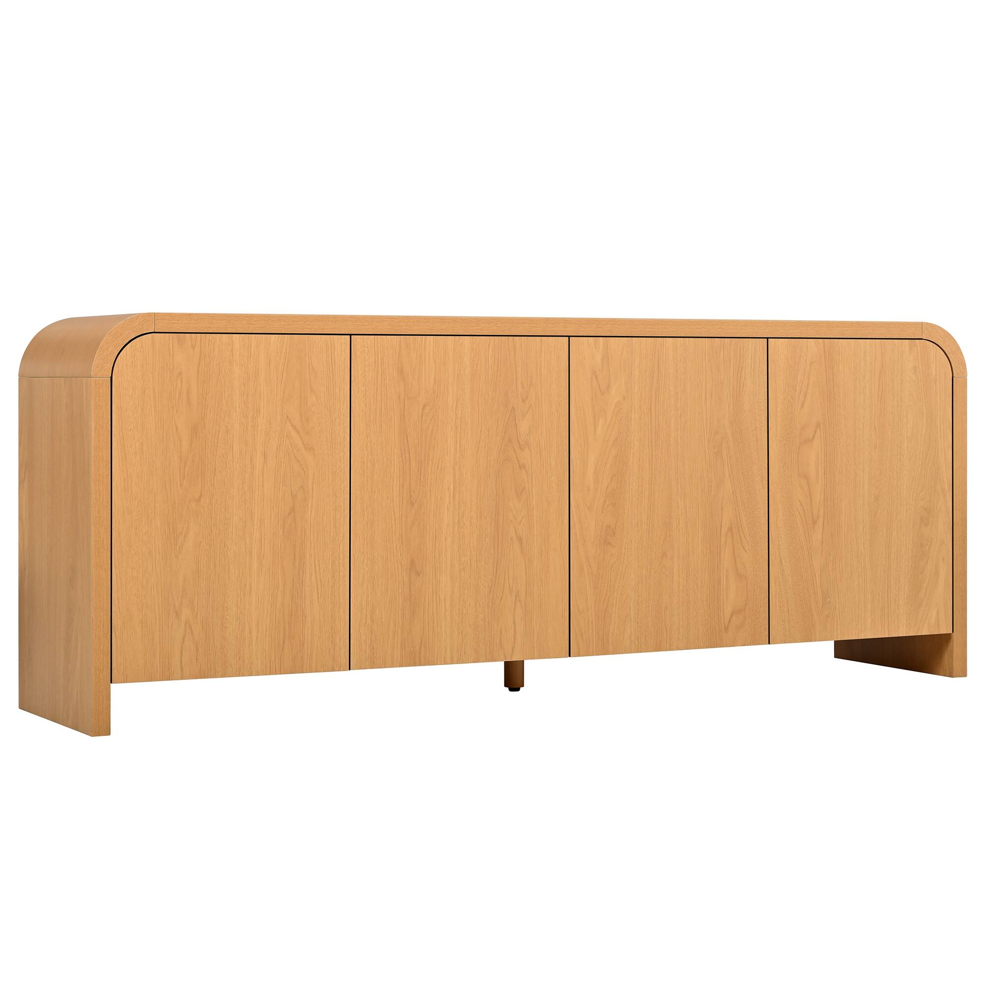 Whisen Curved Edge TV Stand for TVs up to 70" with Push to Open ...