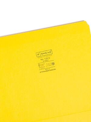 Smead File Folder, Reinforced Straight Cut Tab, Letter Size, 100 per ...