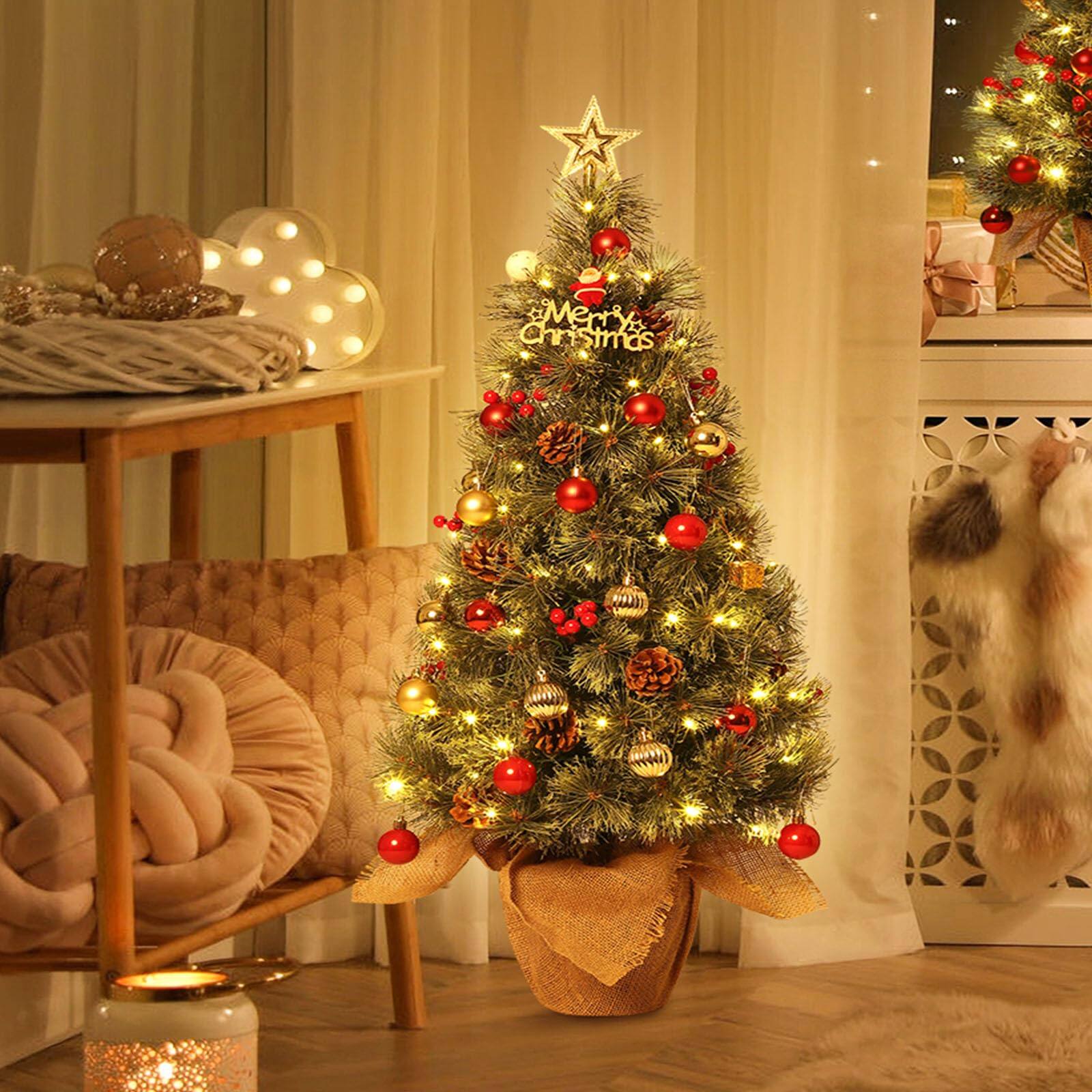 Maxxis Merch 2Pcs 3ft Prelit Artificial Christmas Tree with Lights ...