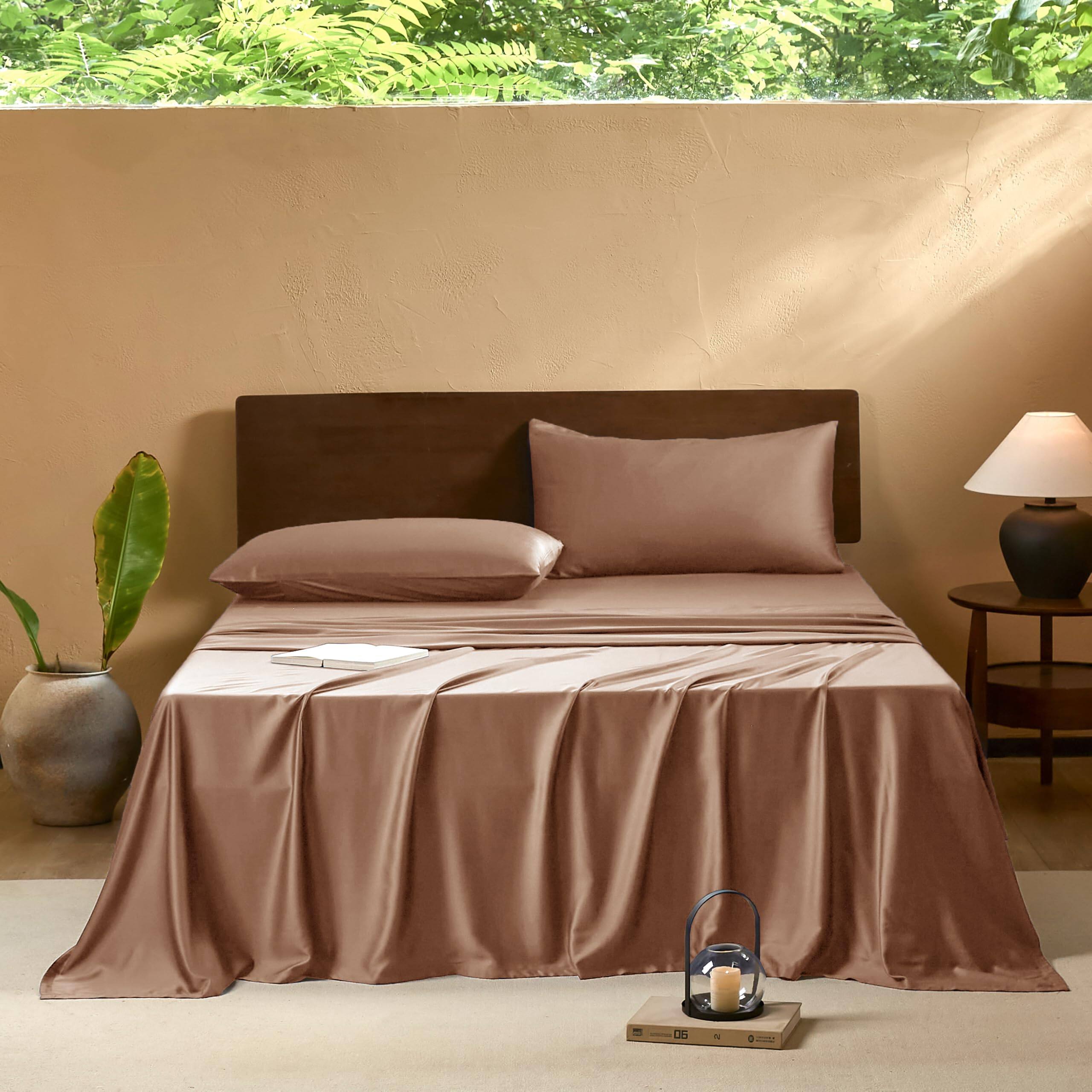 Dapper Styles - King Sheets Set Luxuriously 400 Thread Count Viscose ...