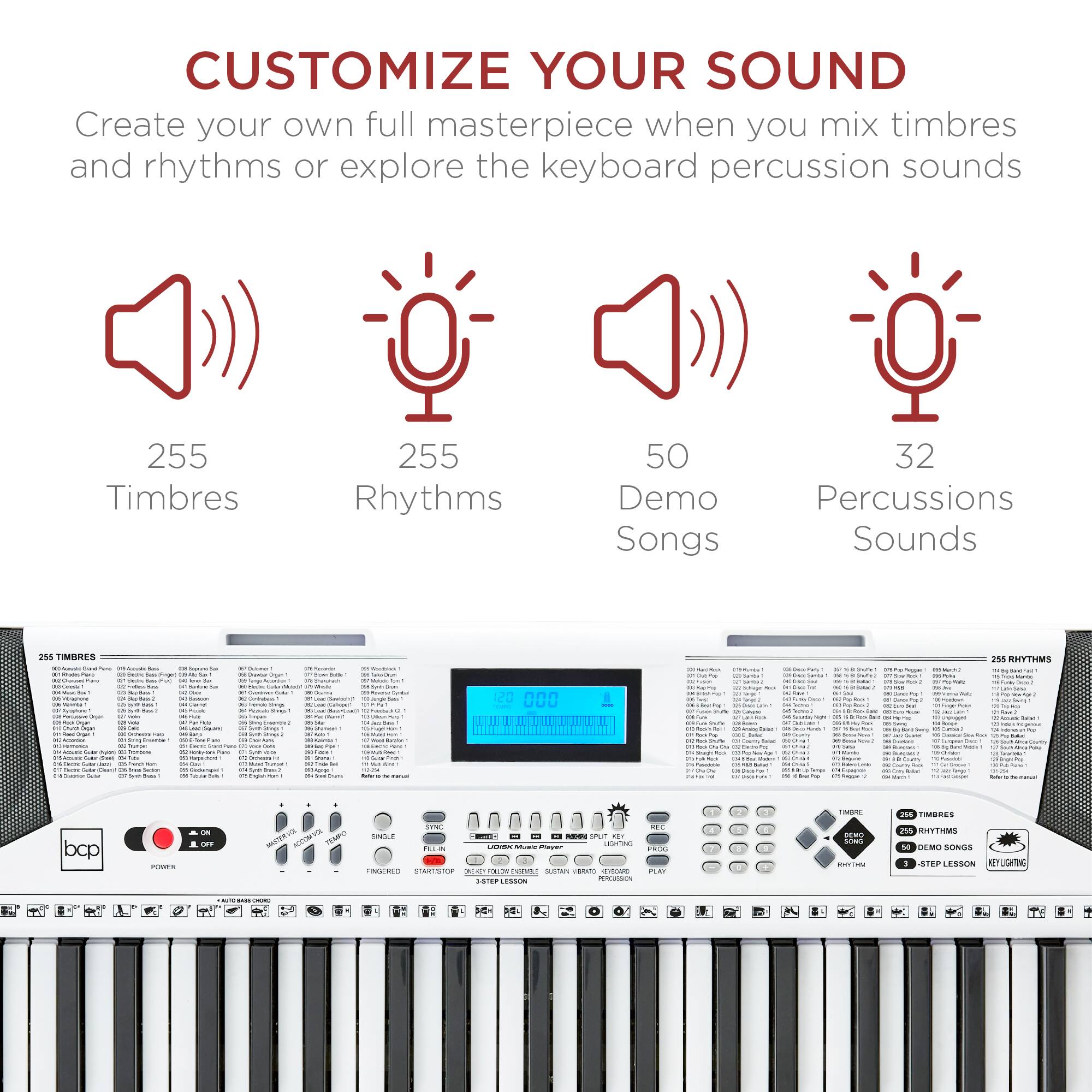 Best Choice Products 61 Key Beginners Complete Electronic Keyboard ...