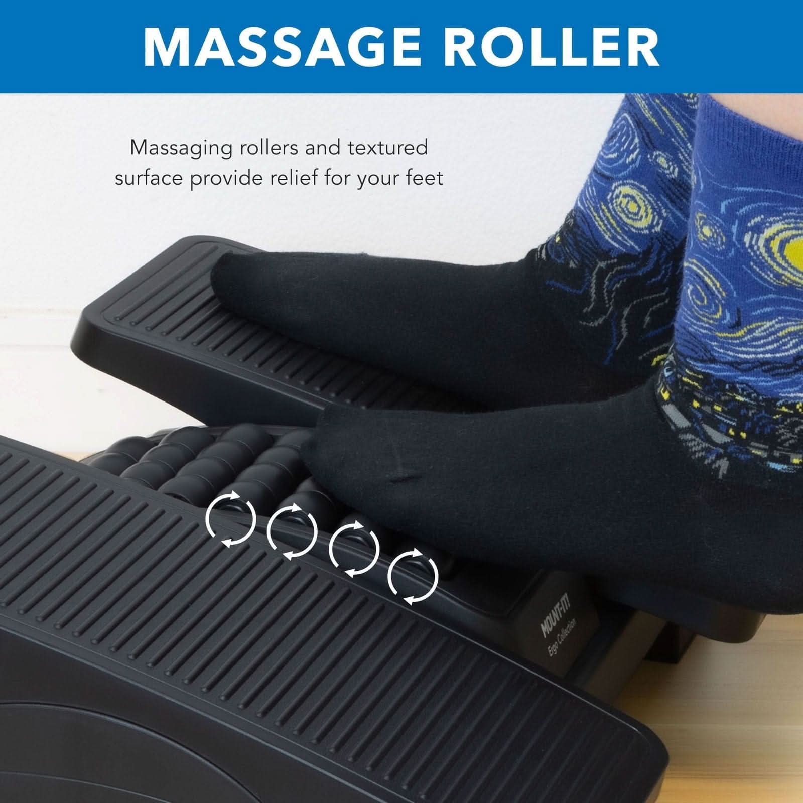 Mount It! Dual Pedal Ergonomic Footrest with Tilt and Massage Surface ...