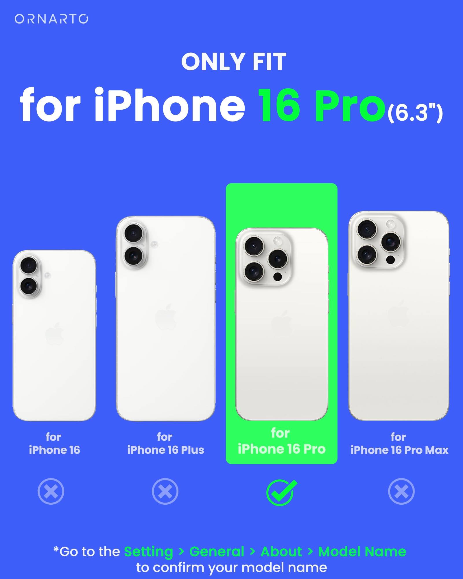 Ornarto Air Case for iPhone 16 Pro Clear, Compatible with MagSafe ...