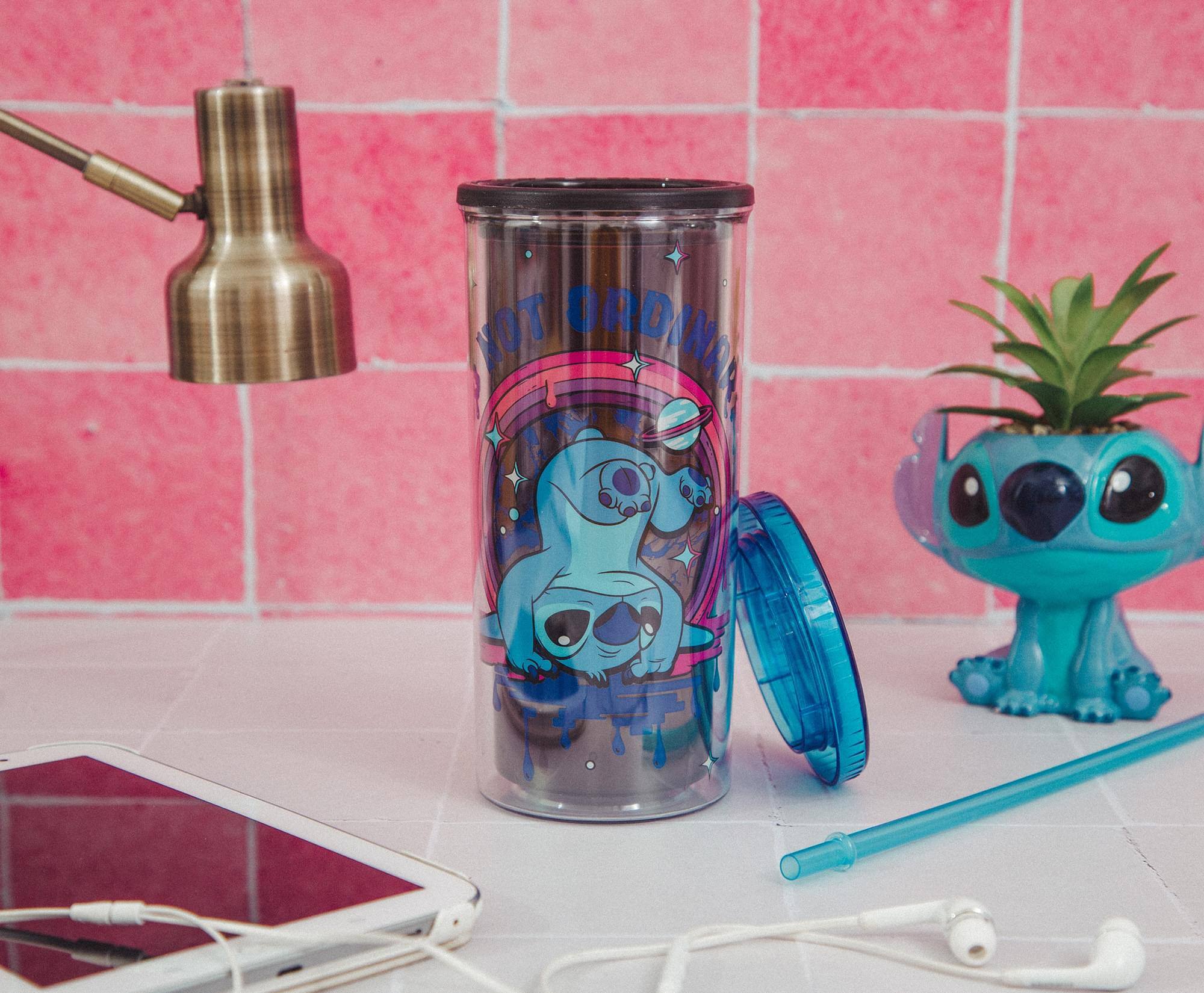 Silver Buffalo Disney Lilo & Stitch "So Not Ordinary" 20 Ounce Carnival ...