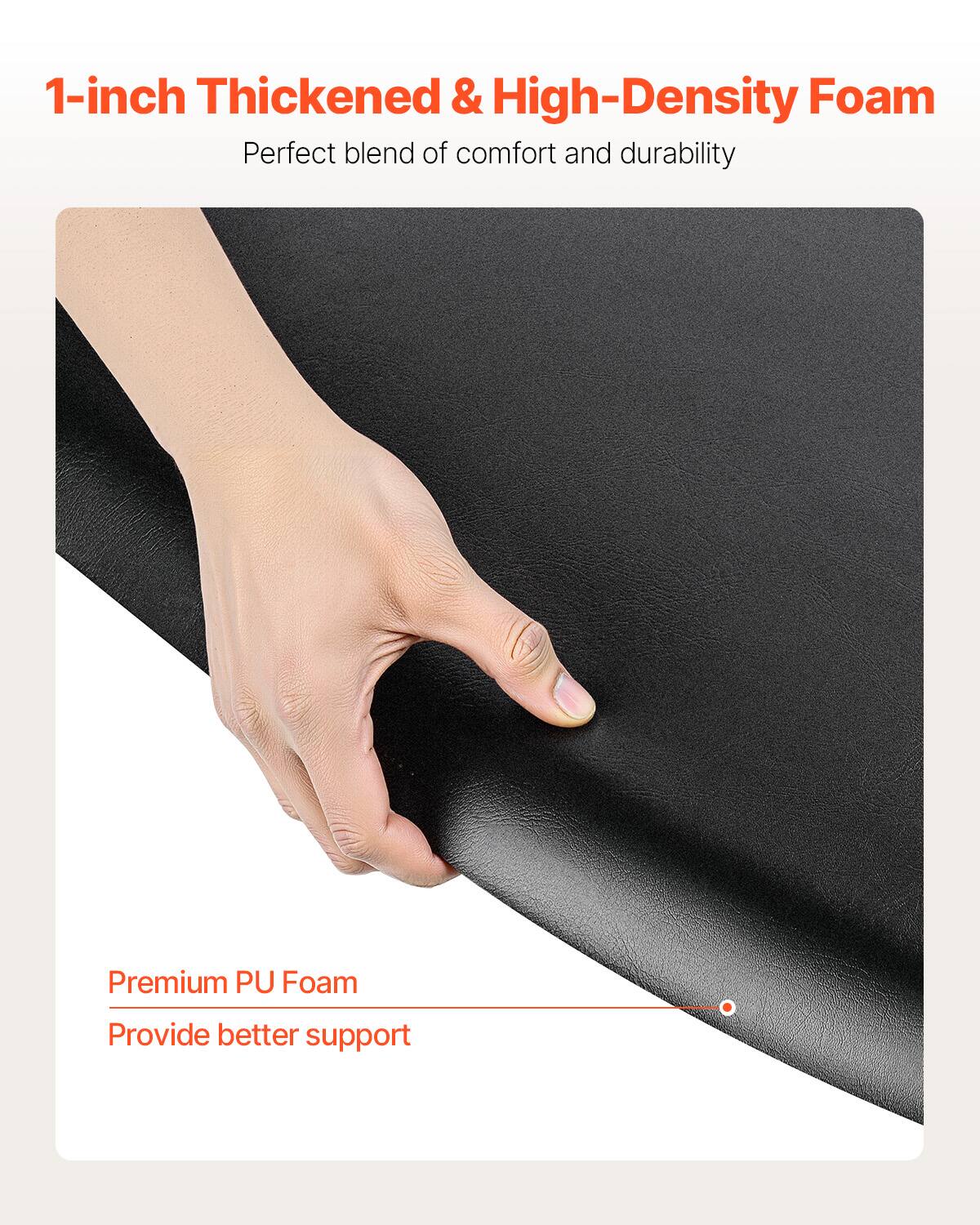 VEVOR Salon Mat for Hair Stylist, 3 x 4 FT Semi circle Salon Chair Mat ...