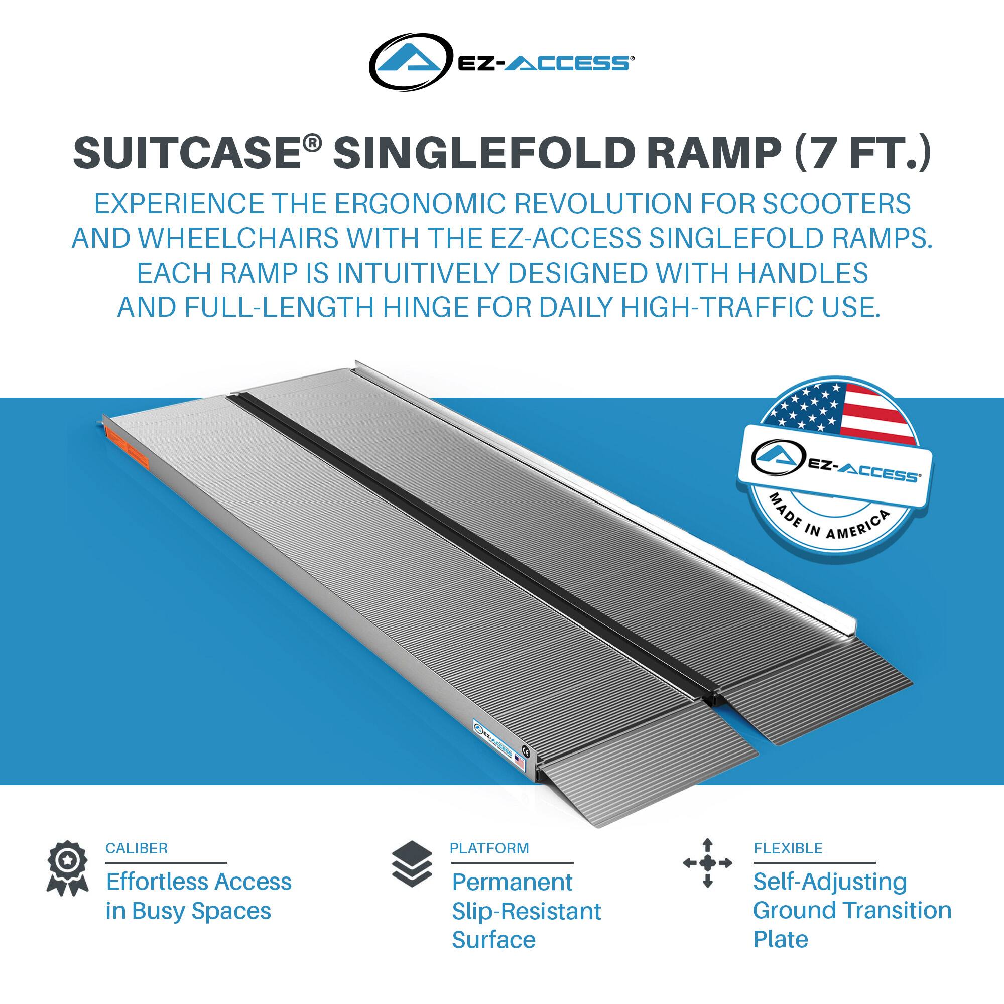EZ ACCESS SUITCASE 7’ x 30" Portable Singlefold Ramp Suited for ...