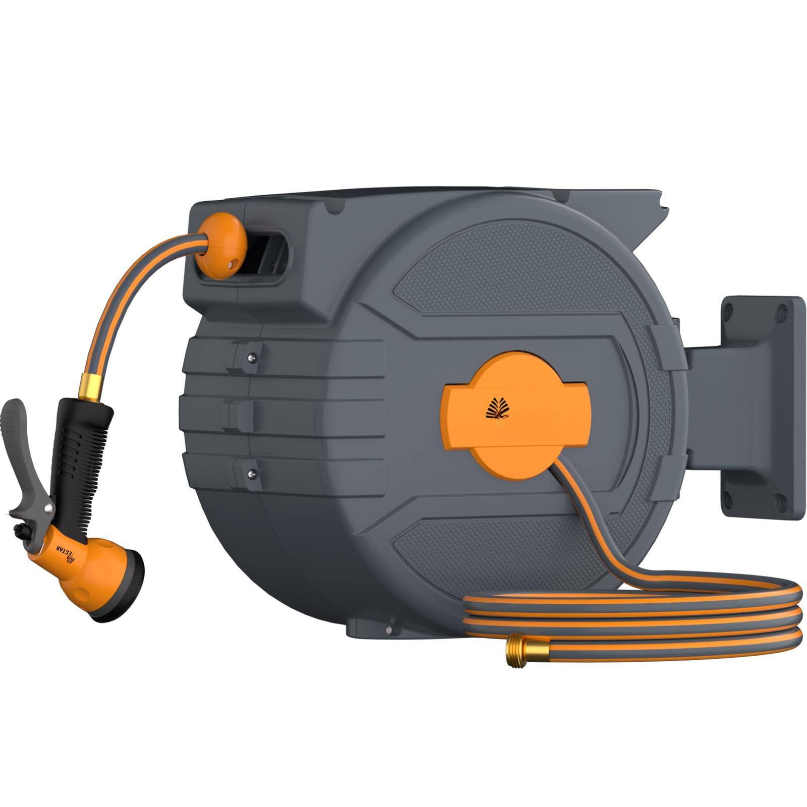 NICHOLAS KLEIN Retractable Garden Hose Reel 1x82 Ft Automatic With 7 ...