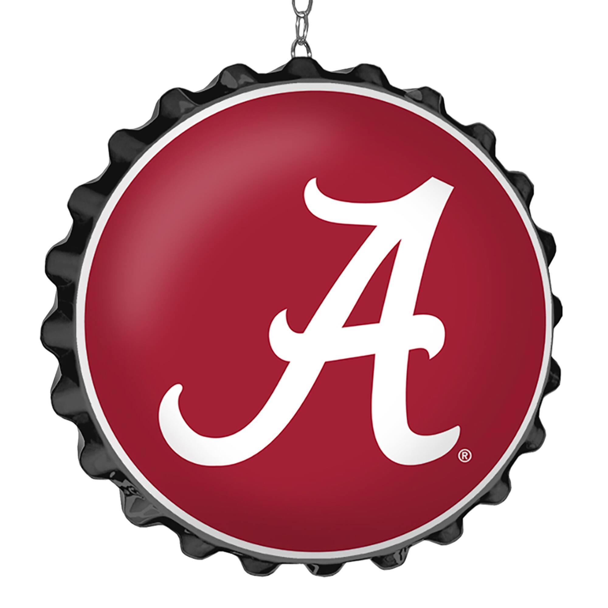 The Fan Brand Alabama Tide Logo Bottle Cap Dangler Crimson 5042845 ...