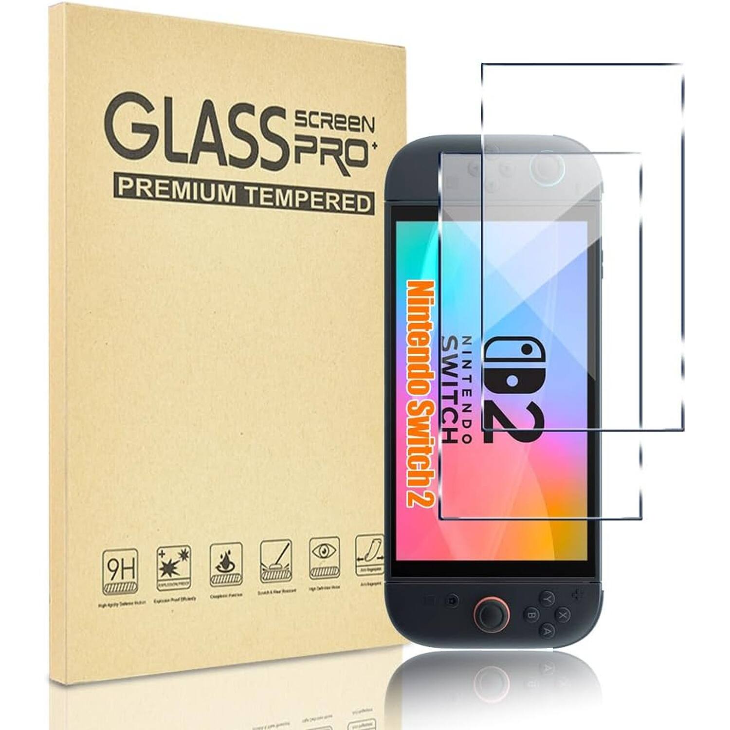 PARKER SLATER 2 Pack Screen Protector for Nintendo Switch 2 2025, 7.9 ...