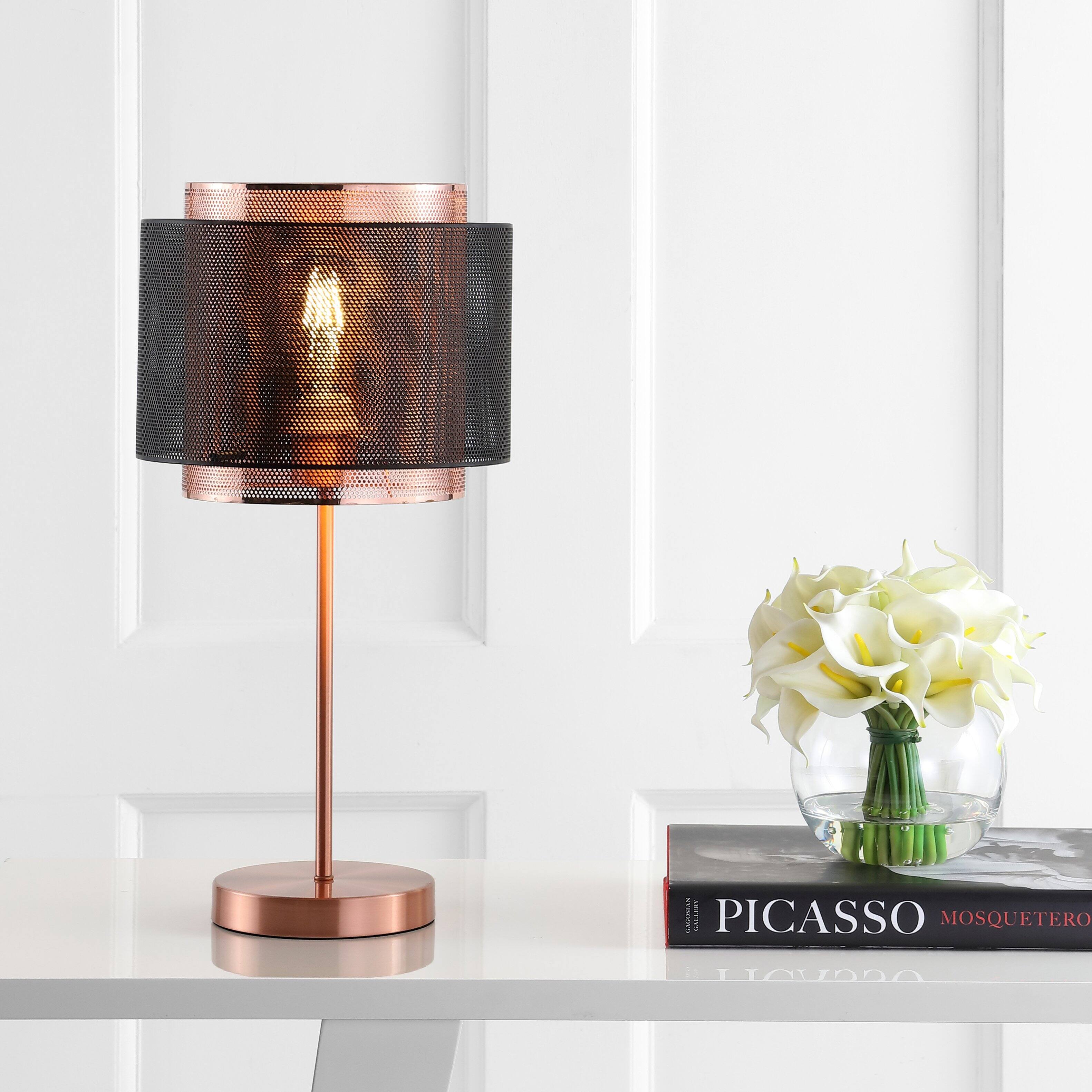 Jonathan Y Tribeca 19.7" Metal LED Table Lamp, /Black Copper JYL6106A ...