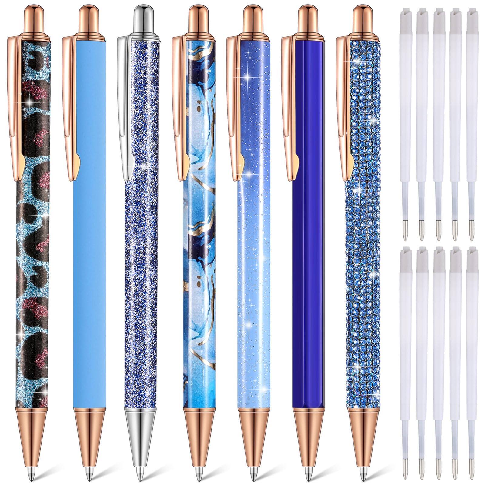 Paradigms Interiors 7 Fancy Pens For Women Cute Sparkly Glitter With 10 ...