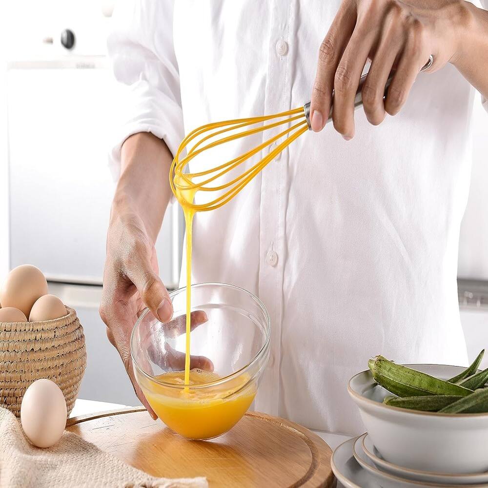 RTMB Eleven silicone spatulas with an iron utensil holder Yellow DFC ...