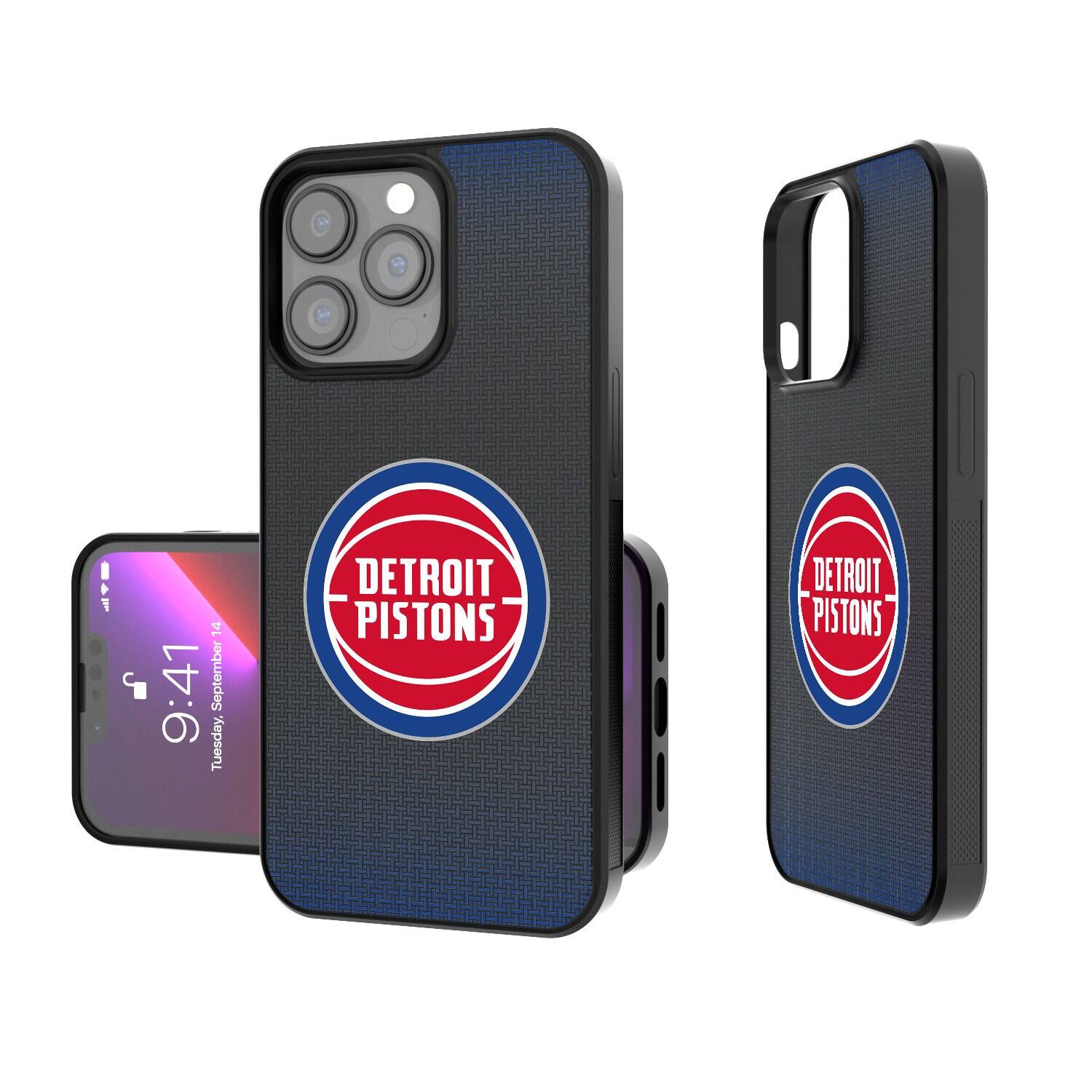 Keyscaper NBA Detroit Pistons Linen Logo iPhone Bump Case 16 Plus Black ...