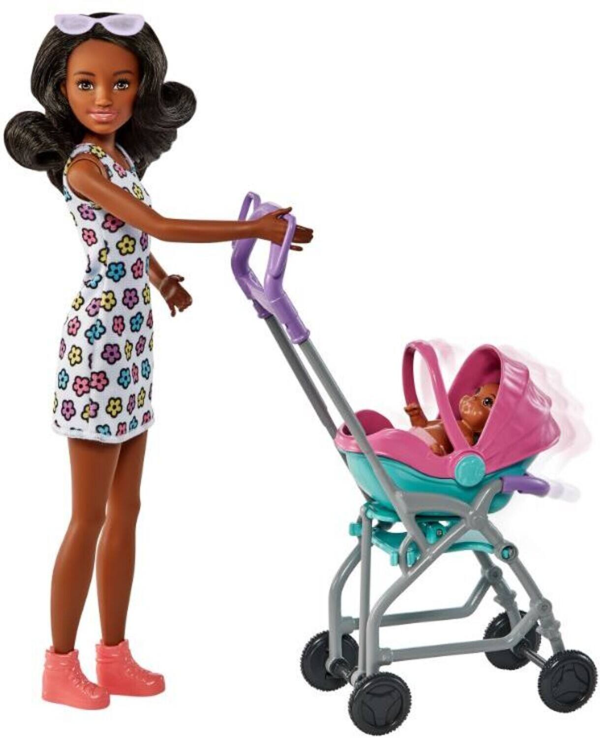 Mattel Barbie Skipper Babysitters Inc. Stroller Playset, African American Collectibles ...