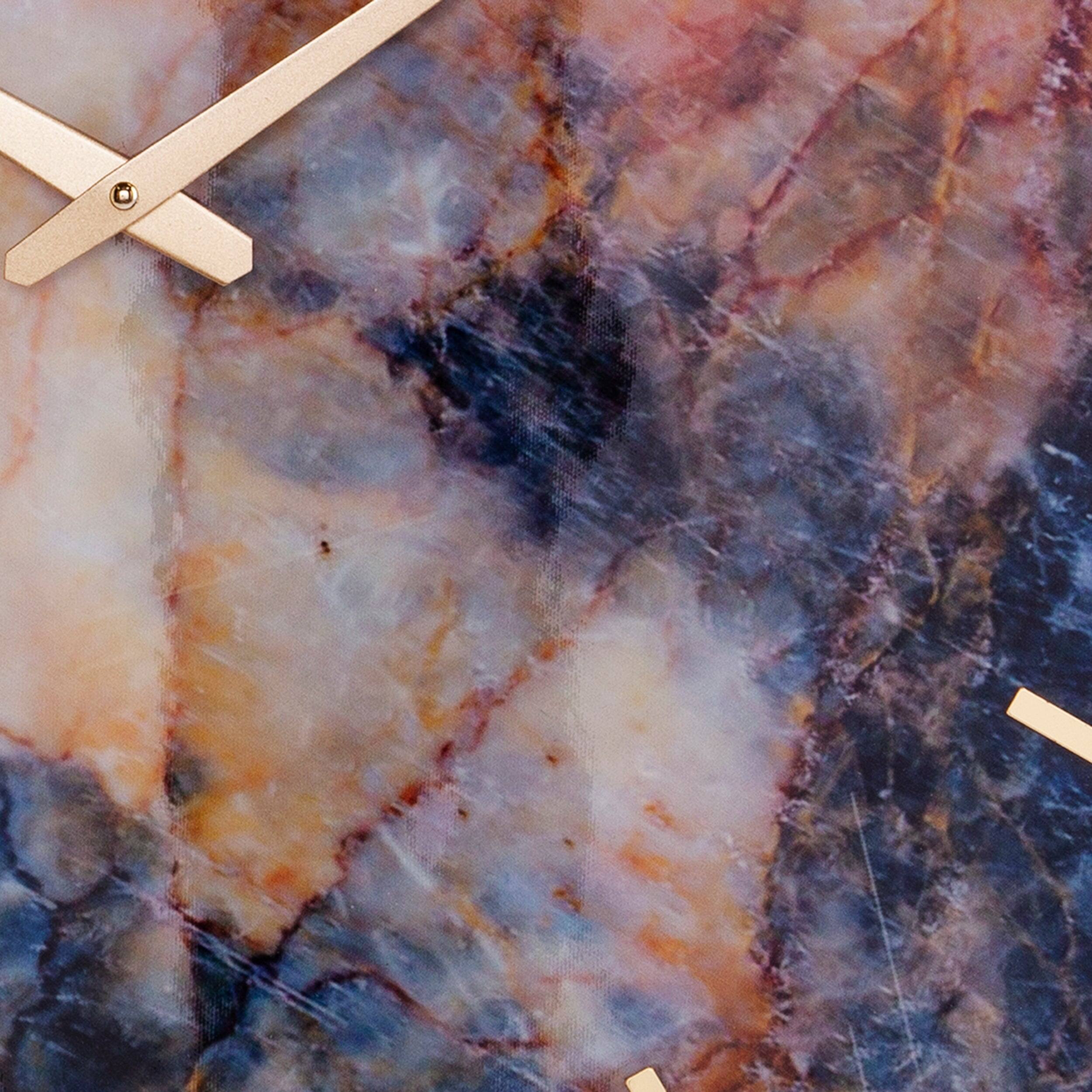 BreeBe Marbella Multicolor Wall Clock Gold B20479582 - Best Buy