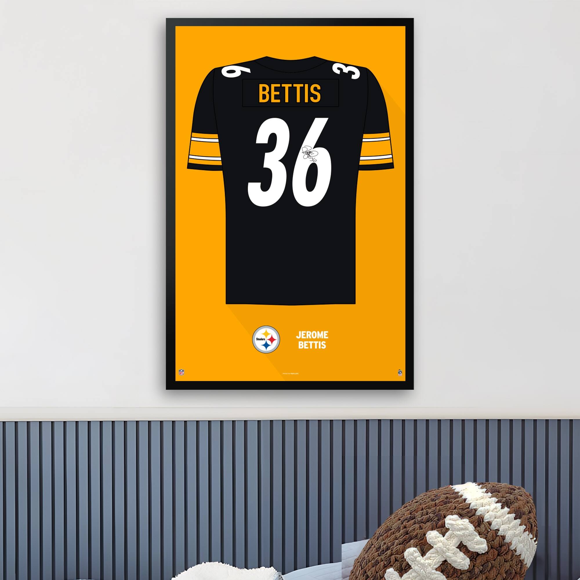 Sporticulture Jerome Bettis Pittsburgh Steelers Framed 27" x 39 ...