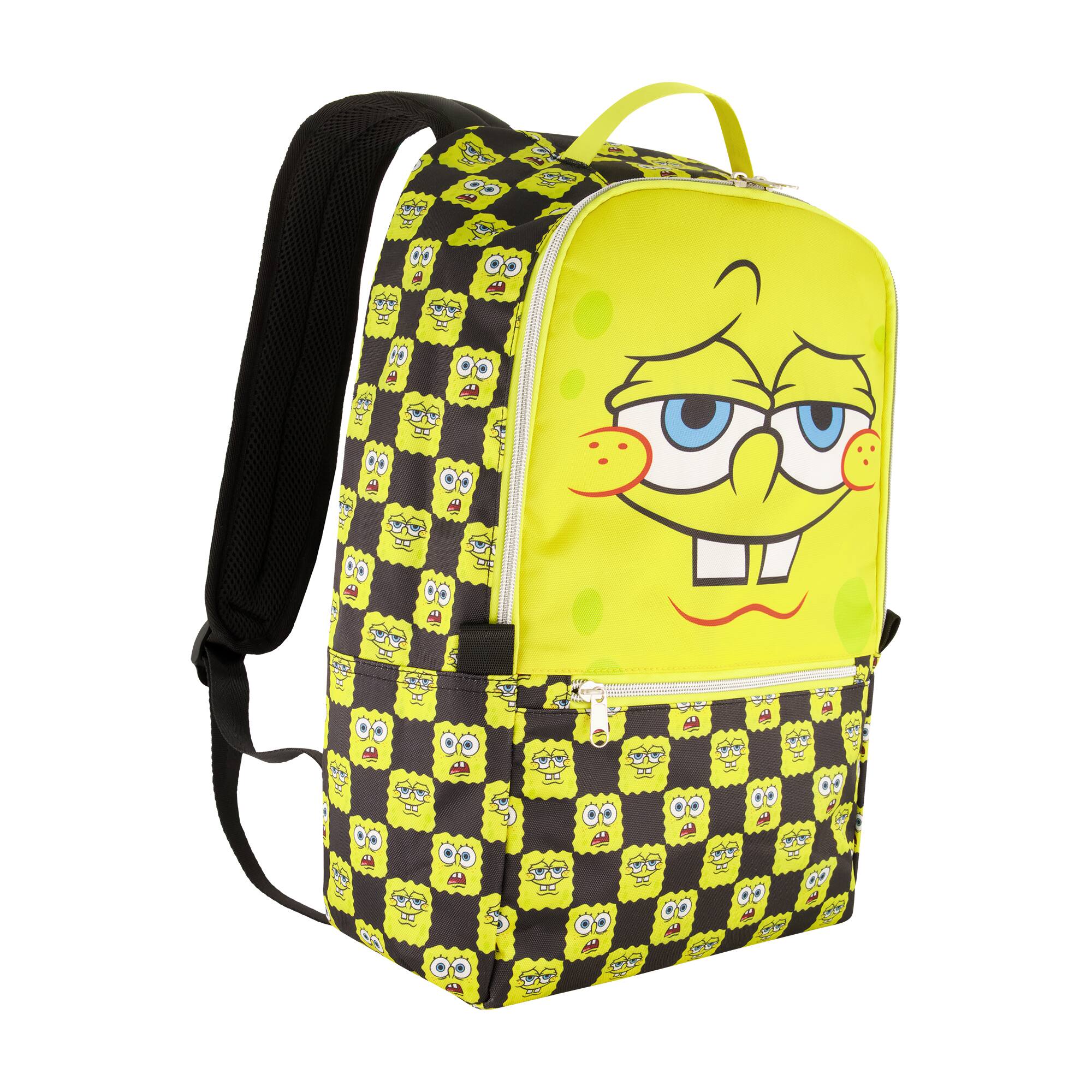 Nickelodeon Spongebob Checkered Big Face Backpack Multi SBMB0002-634 ...