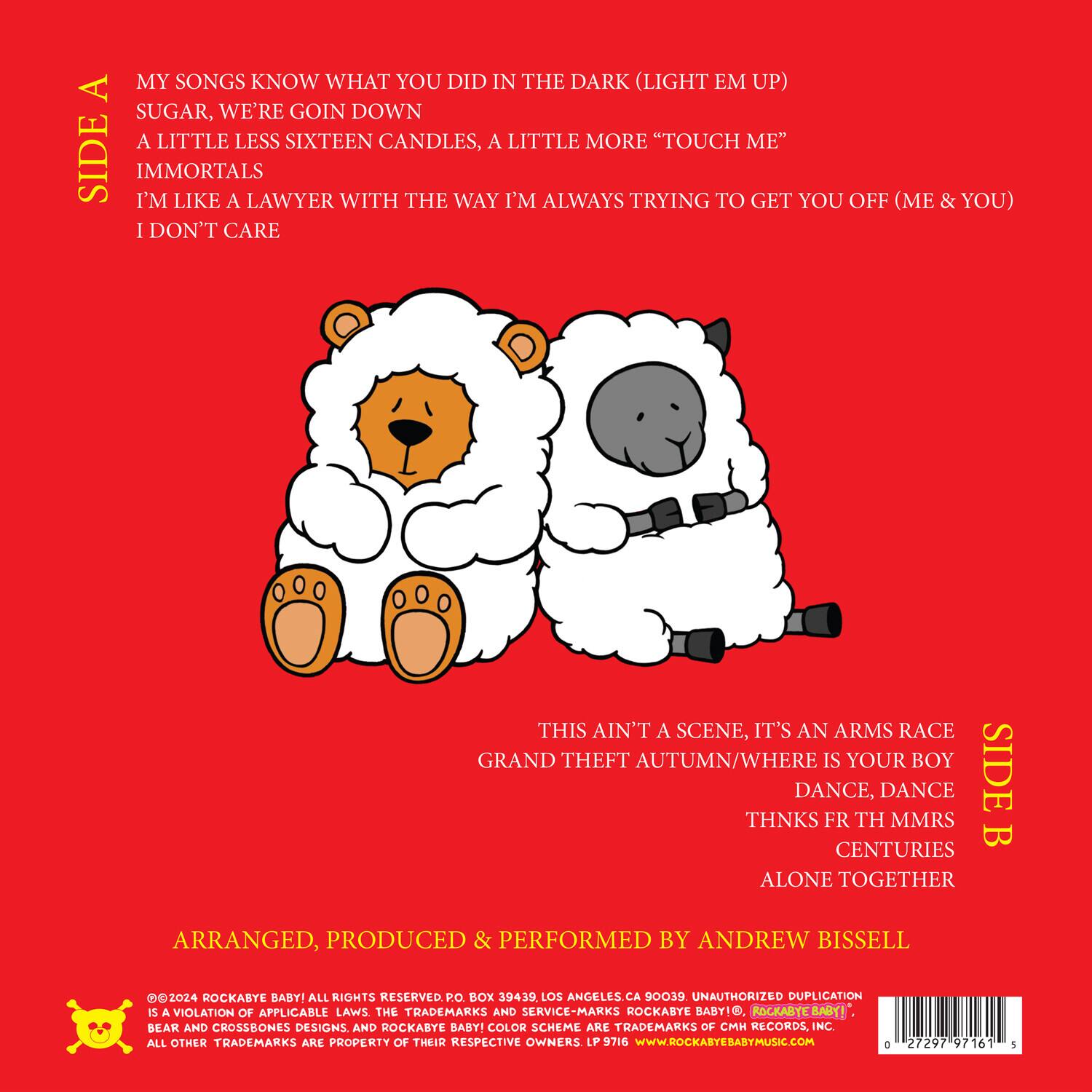 Rockabye Baby! Lullaby Renditions Of Fall Out Boy VINYL LP - Best Buy