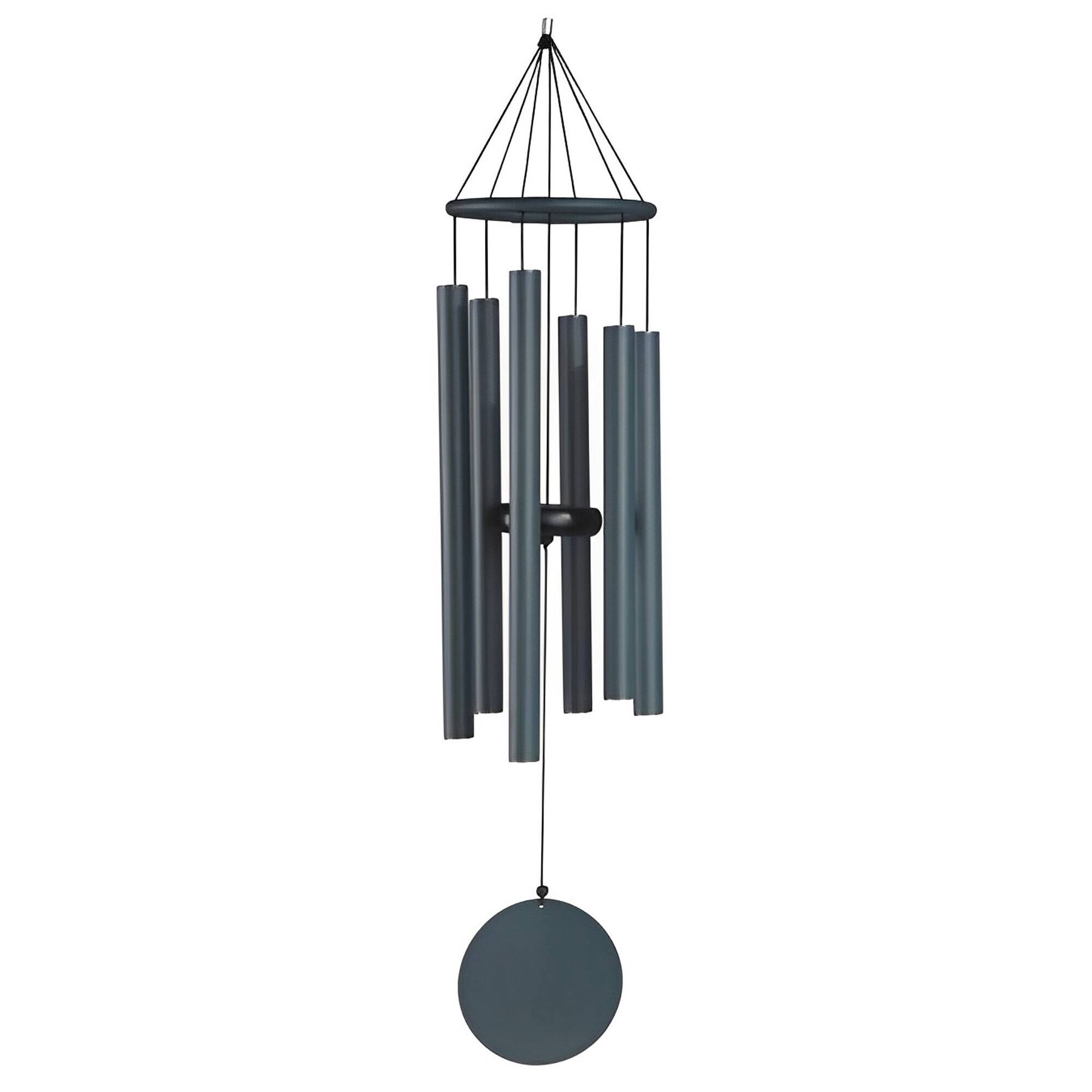 FC Design 34" Long Black Traditional Tuned Wind Chime Outdoor Patio or ...