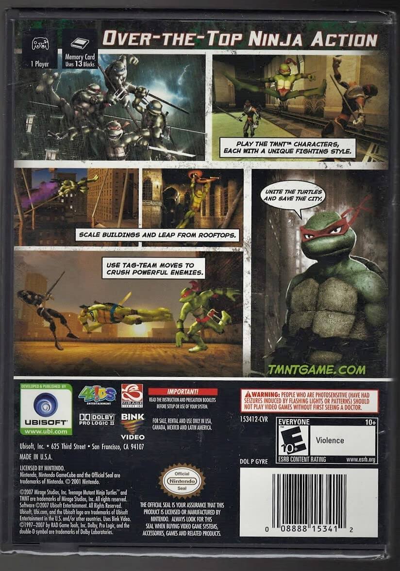 TMNT: Teenage Mutant Ninja Turtles Nintendo GameCube Nintendo GameCube ...