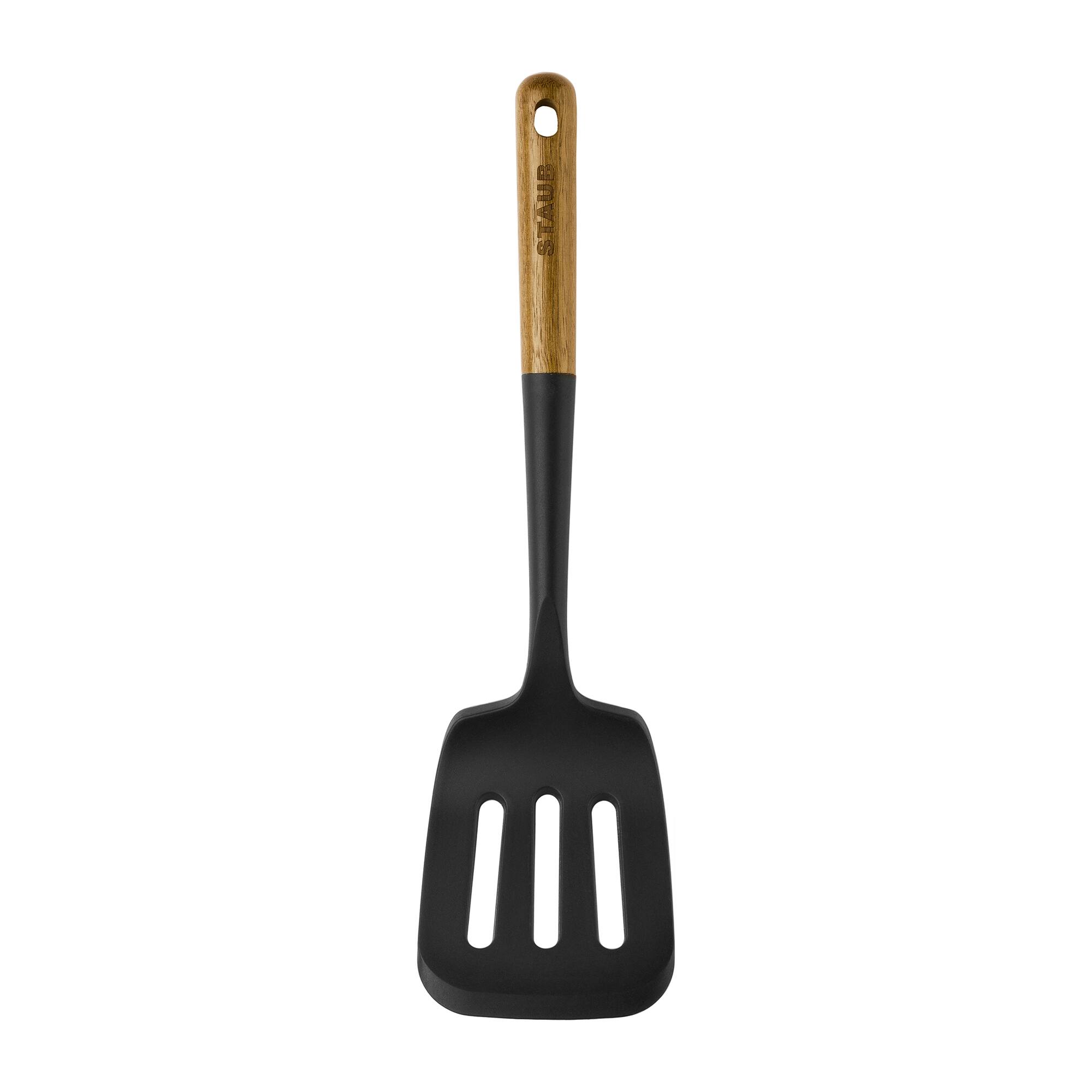 Staub Silicone with Wood Handle Cooking Utensil, Serving Turner Matte ...