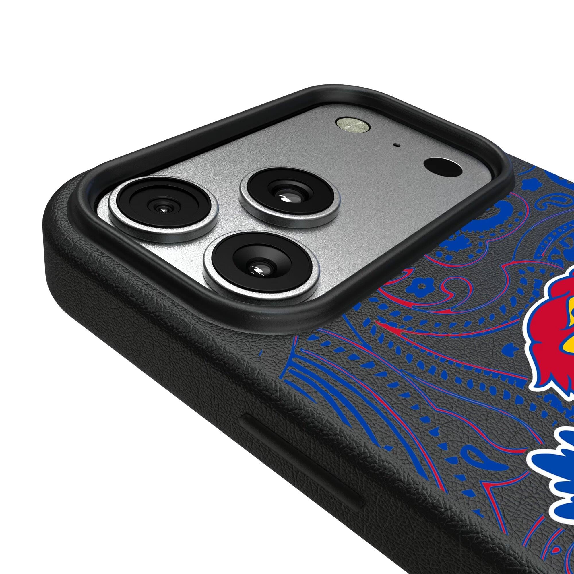 Keyscaper NCAA Kansas Jayhawks Paisley iPhone Magnetic Bump Case 16 Pro ...