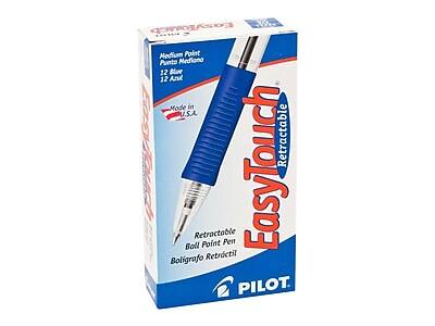 Pilot EasyTouch Retractable Ballpoint Pens, Medium Point, Blue Ink ...