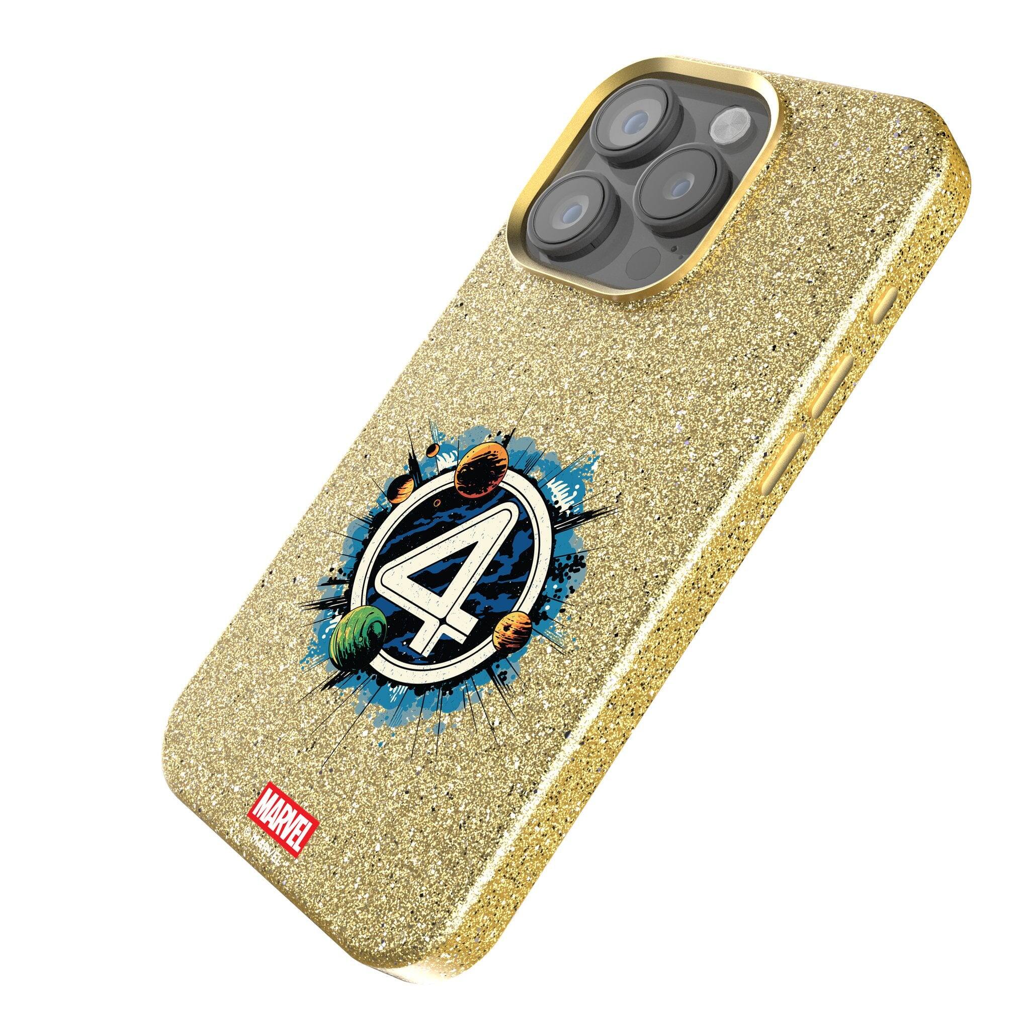 Keyscaper Marvel Badge Gold Bling Phone Case Apple iPhone 15 Pro Max ...