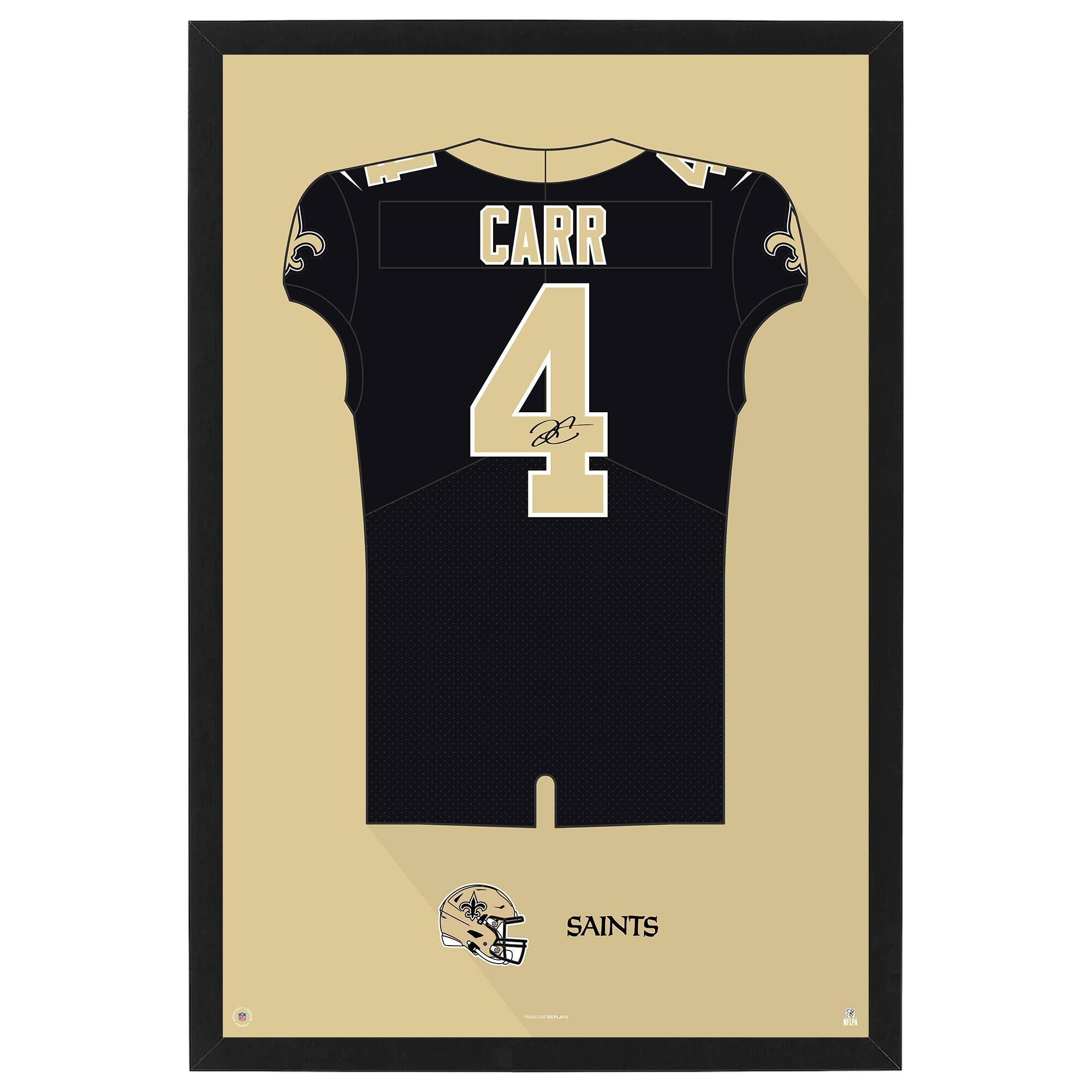 Sporticulture Derek Carr New Orleans Saints Home Jersey Framed Art ...