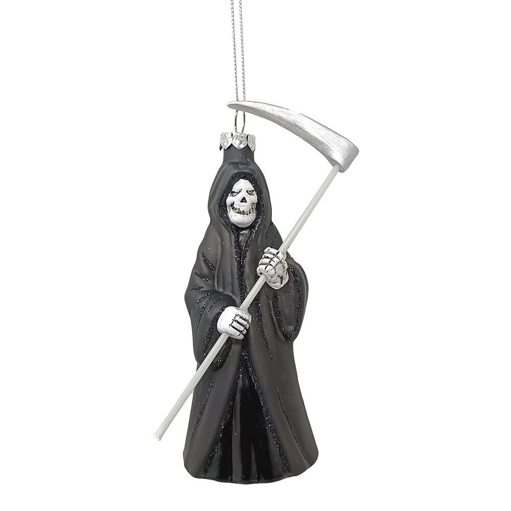 OrnamentallyYou Grim Reaper Horror Glass Ornament Spooky Halloween ...