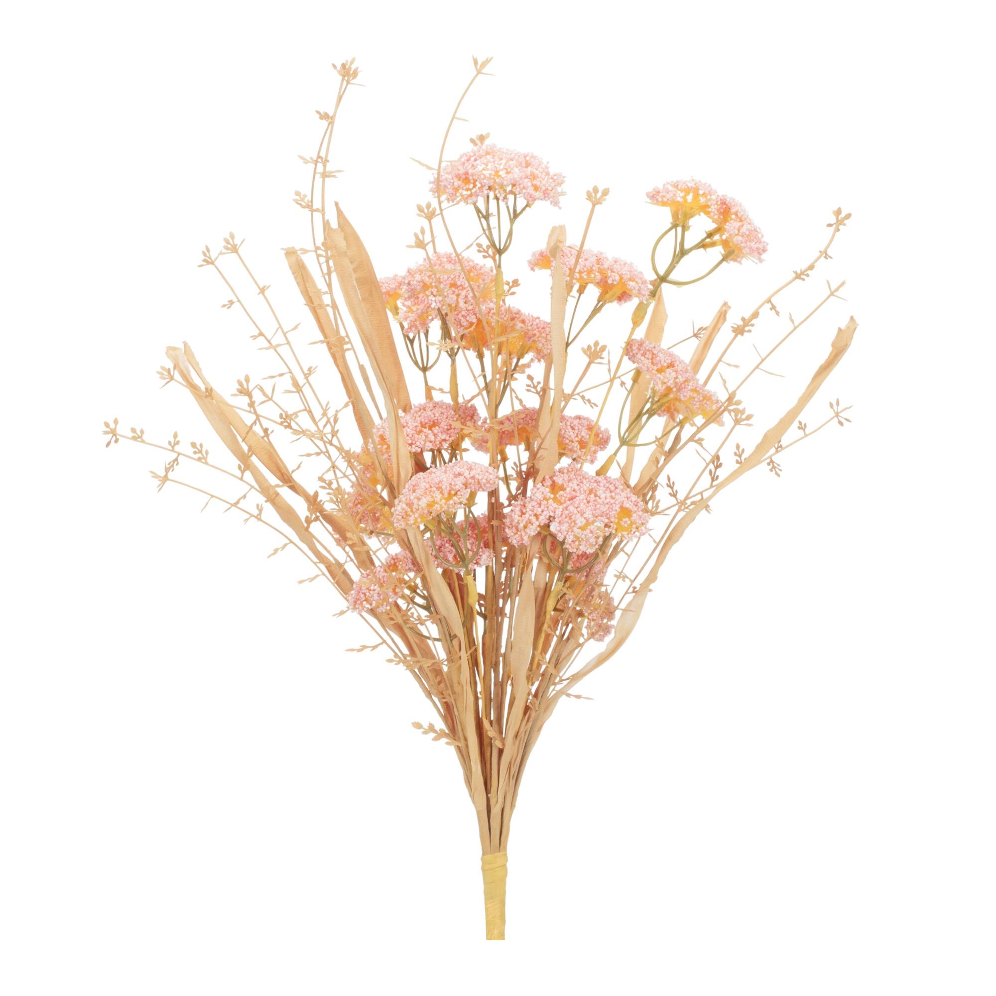 BreeBe Blush Floral Grass Bush (Set of 2) Pink, Beige 92785DS - Best Buy