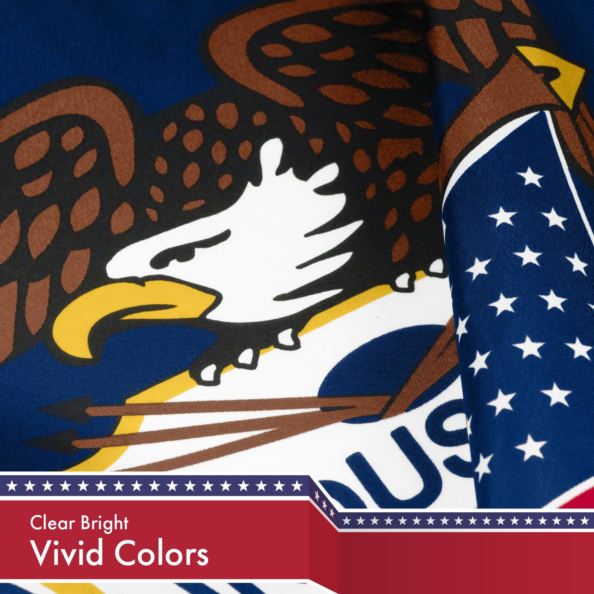 G128 Utah State Flag 3x5 ft, 150D Polyester, Brass Grommets, Indoor ...
