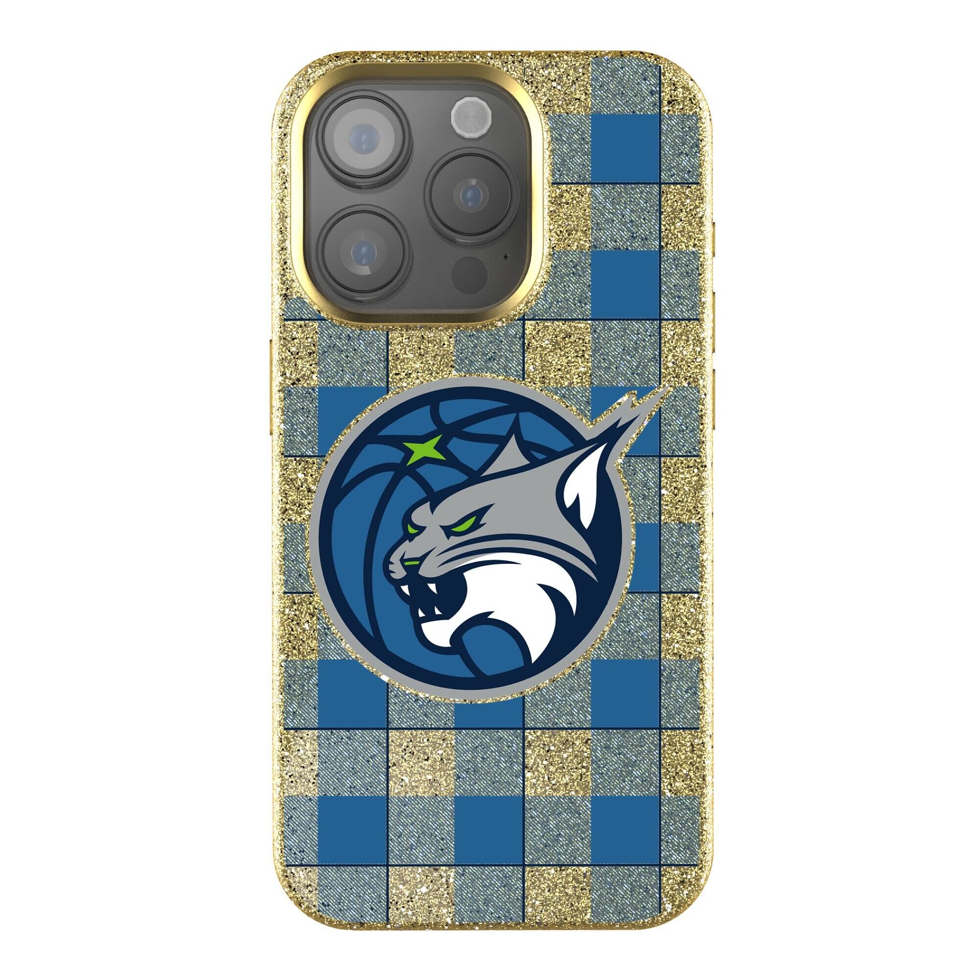 Keyscaper WNBA Minnesota Lynx Plaid Bling iPhone Case 15 Plus Gold ...