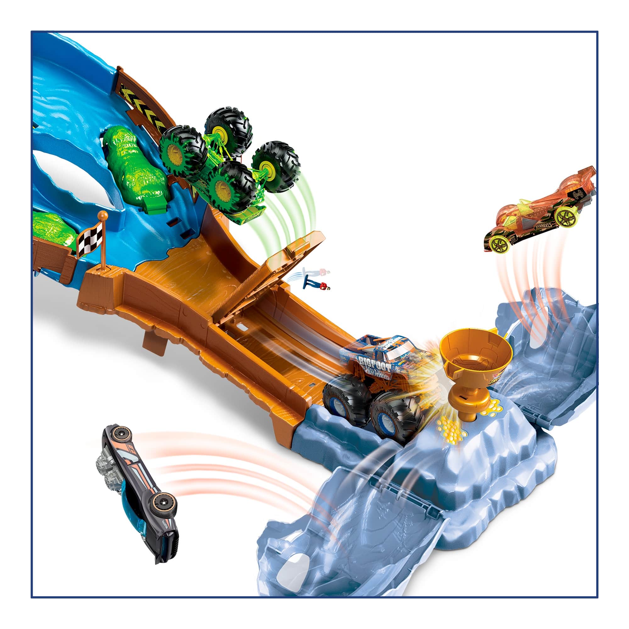 Best Buy: Hot Wheels Monster Trucks Wreckin' Raceway Playset HGV12