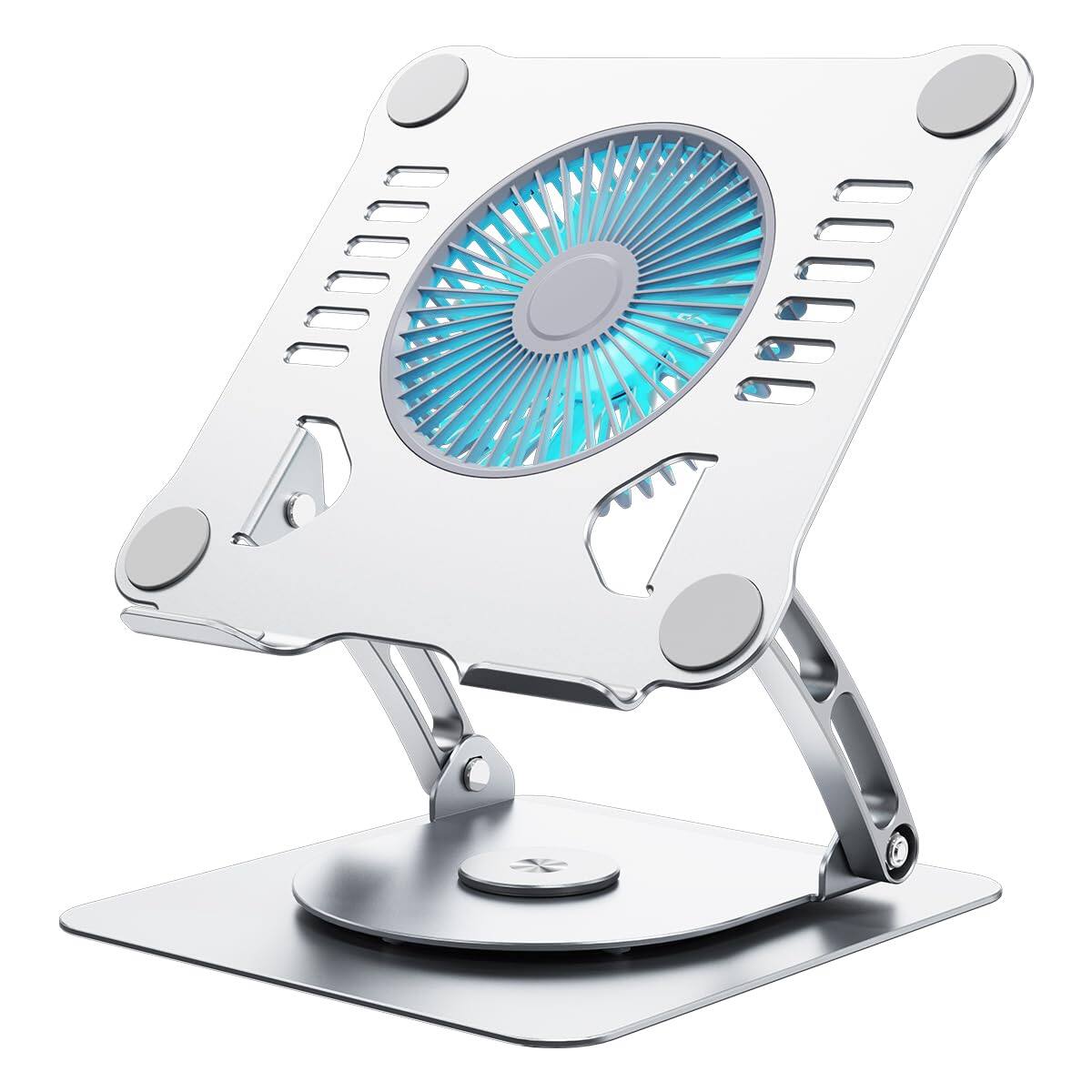 Cedar Assembly Laptop Stand With 3 Speed Fan Height Angle 360 Rotation ...