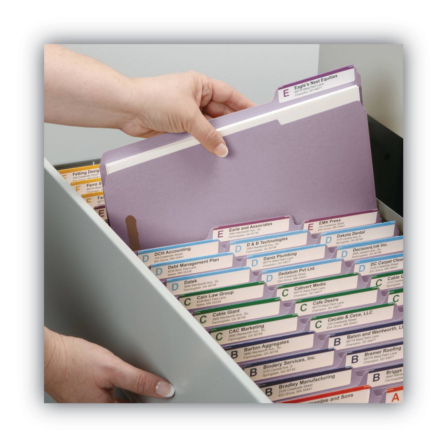 Smead Manufacturing Top Tab Colored Fastener Folders, 0.75" Expansion ...