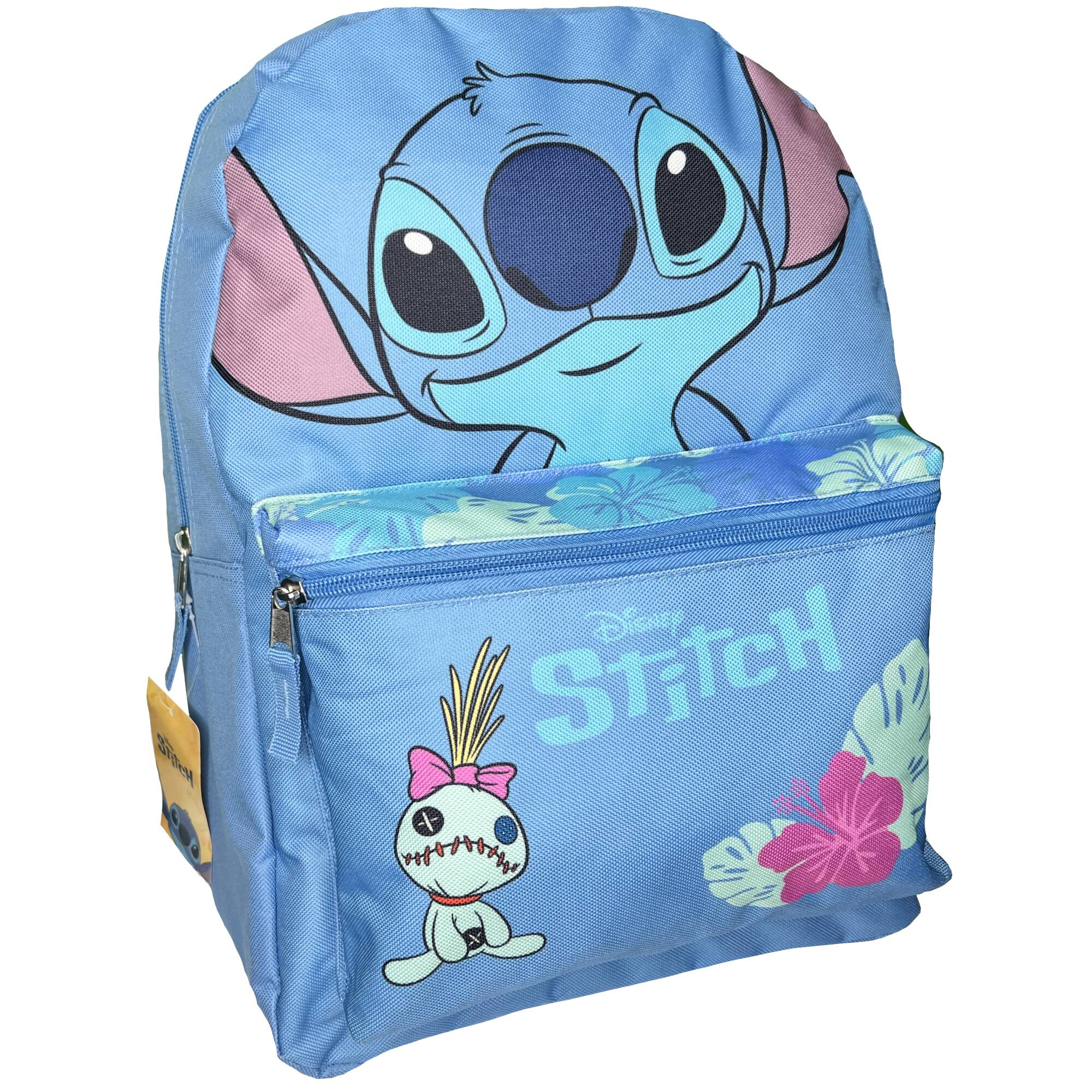 UPD Blue Lilo and Stitch Nylon School Backpack 16" Bookbag for Girls ...