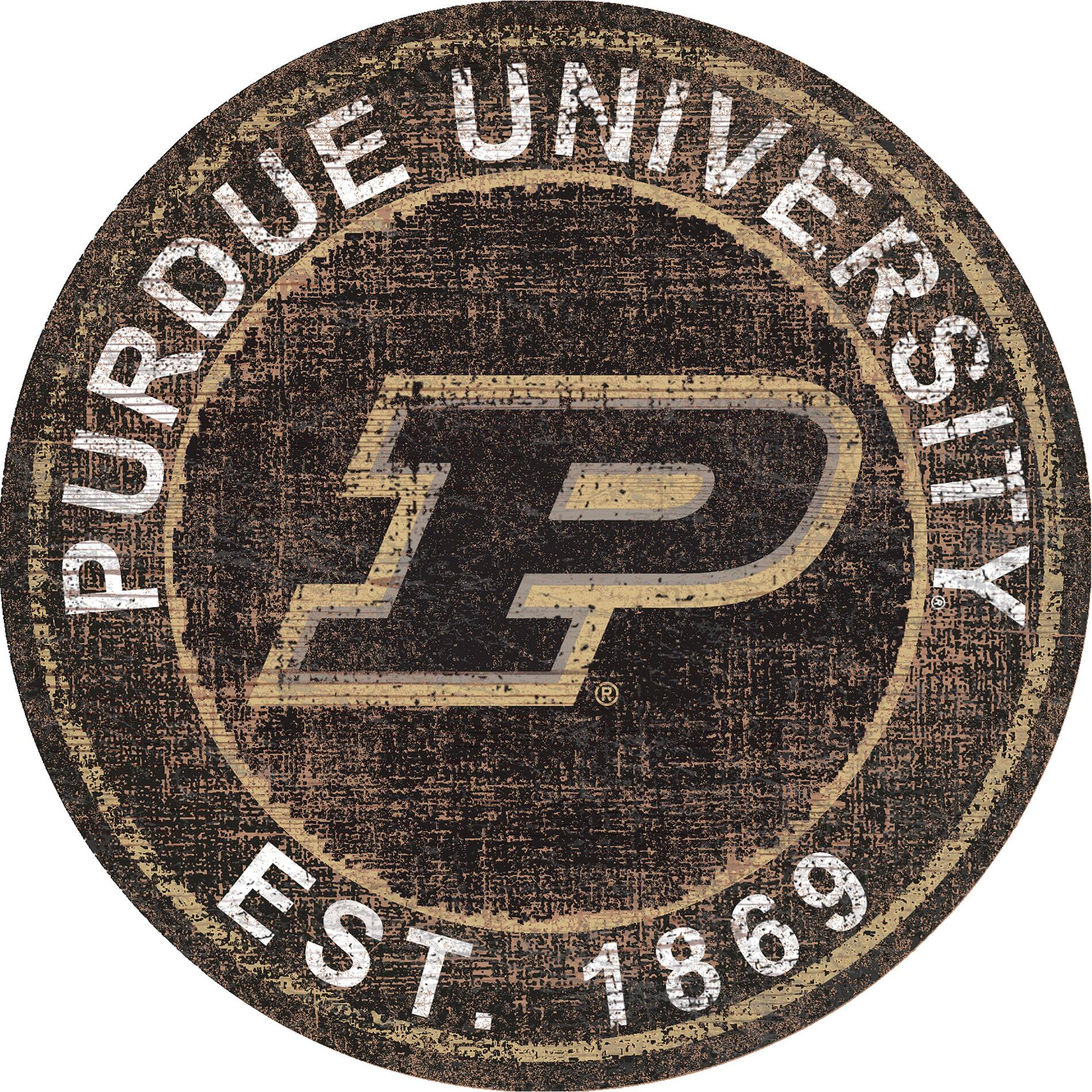 Fan Creations Purdue Boilermakers 24'' Round Heritage Logo Sign ...