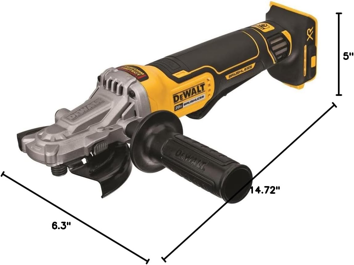 Dewalt 20V MAX XR Angle Grinder with Brake, 5 inch, Flathead Paddle ...