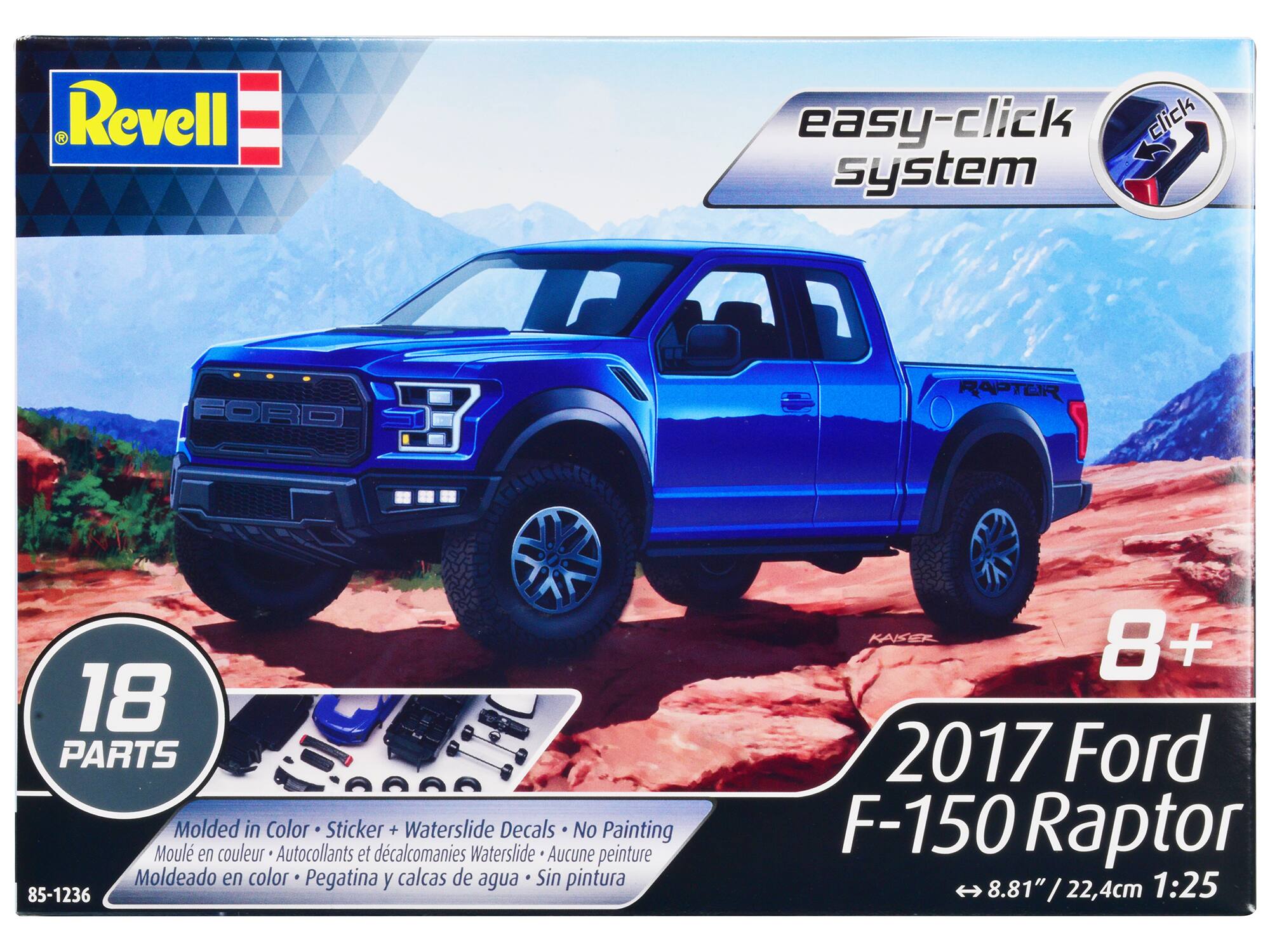 Level 2 Easy Click Model Kit 2017 Ford F 150 Raptor Pickup Truck 1/25 ...