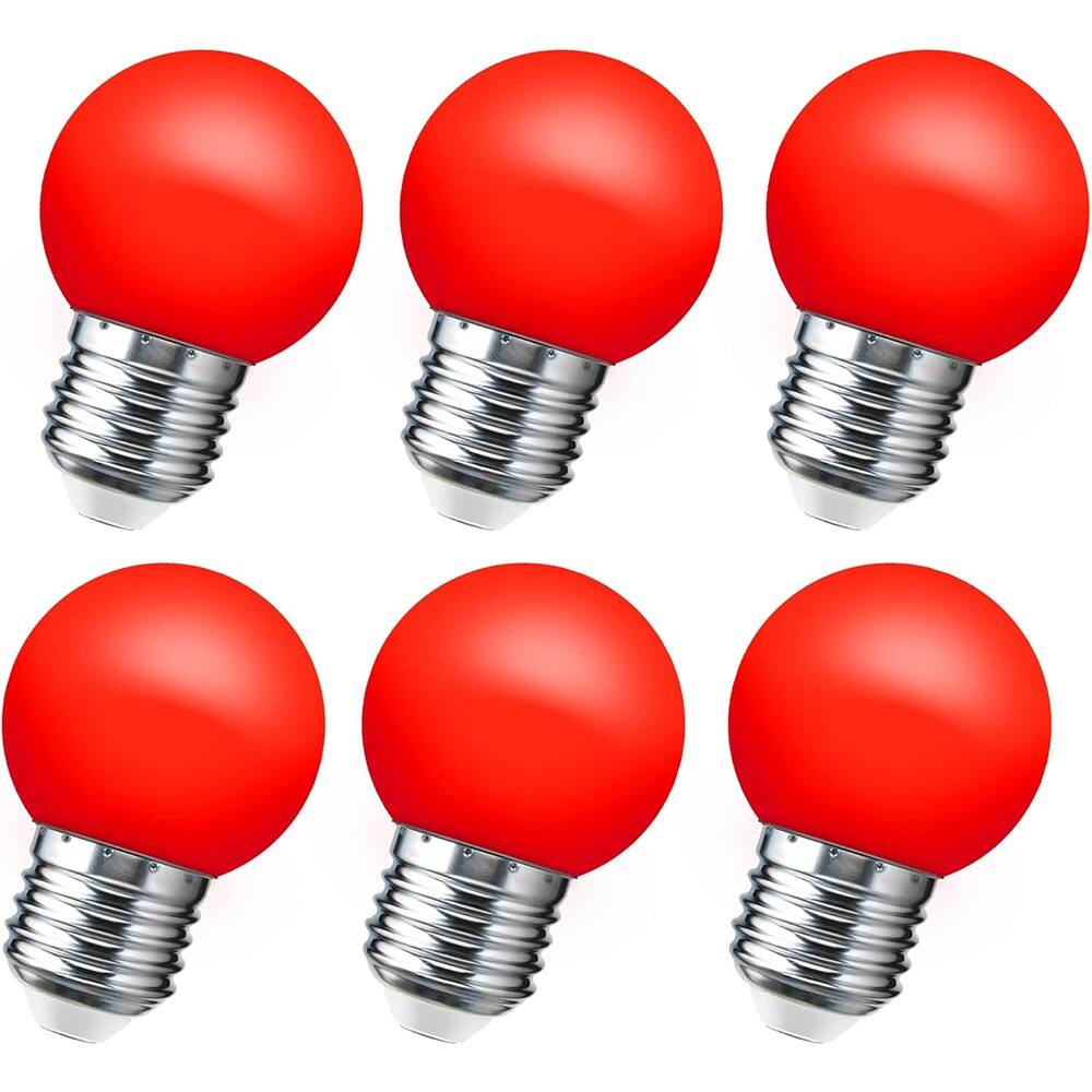 PARKER SLATER LED Red Light Bulbs, 1W G45 Mini Edison, 15W Equivalent ...