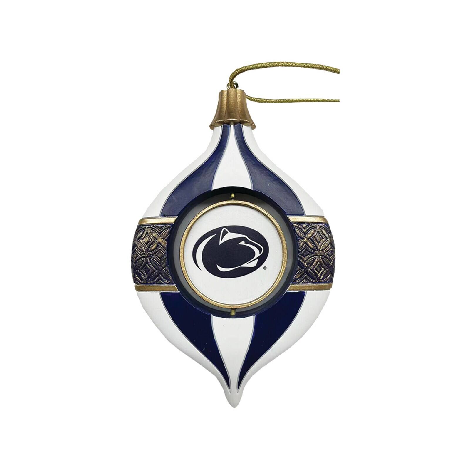 Santa's Workshop Penn State Nittany Lions Two Piece 5.5" Spinning Bulb ...